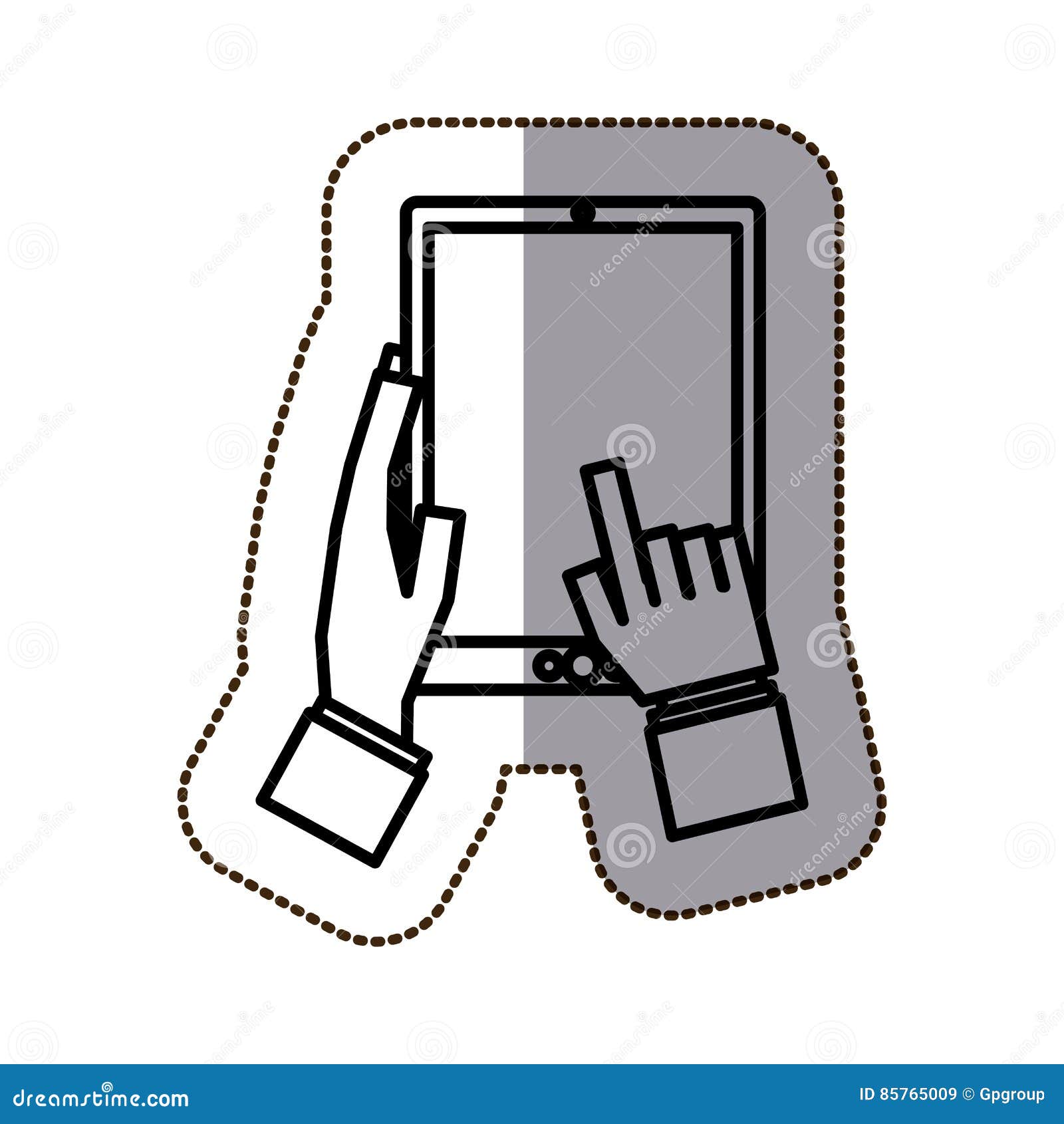 Touch screen technology stock illustration. Illustration of media ...
