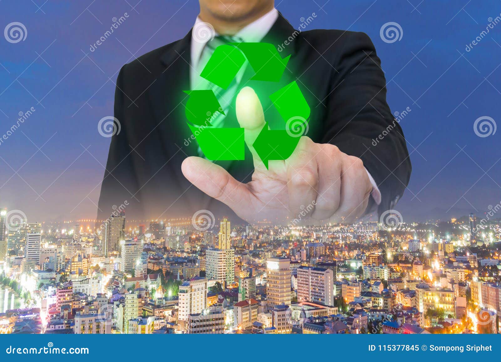 Touch Screen Touching Recycling Concept Stock Image - Image of reuse ...