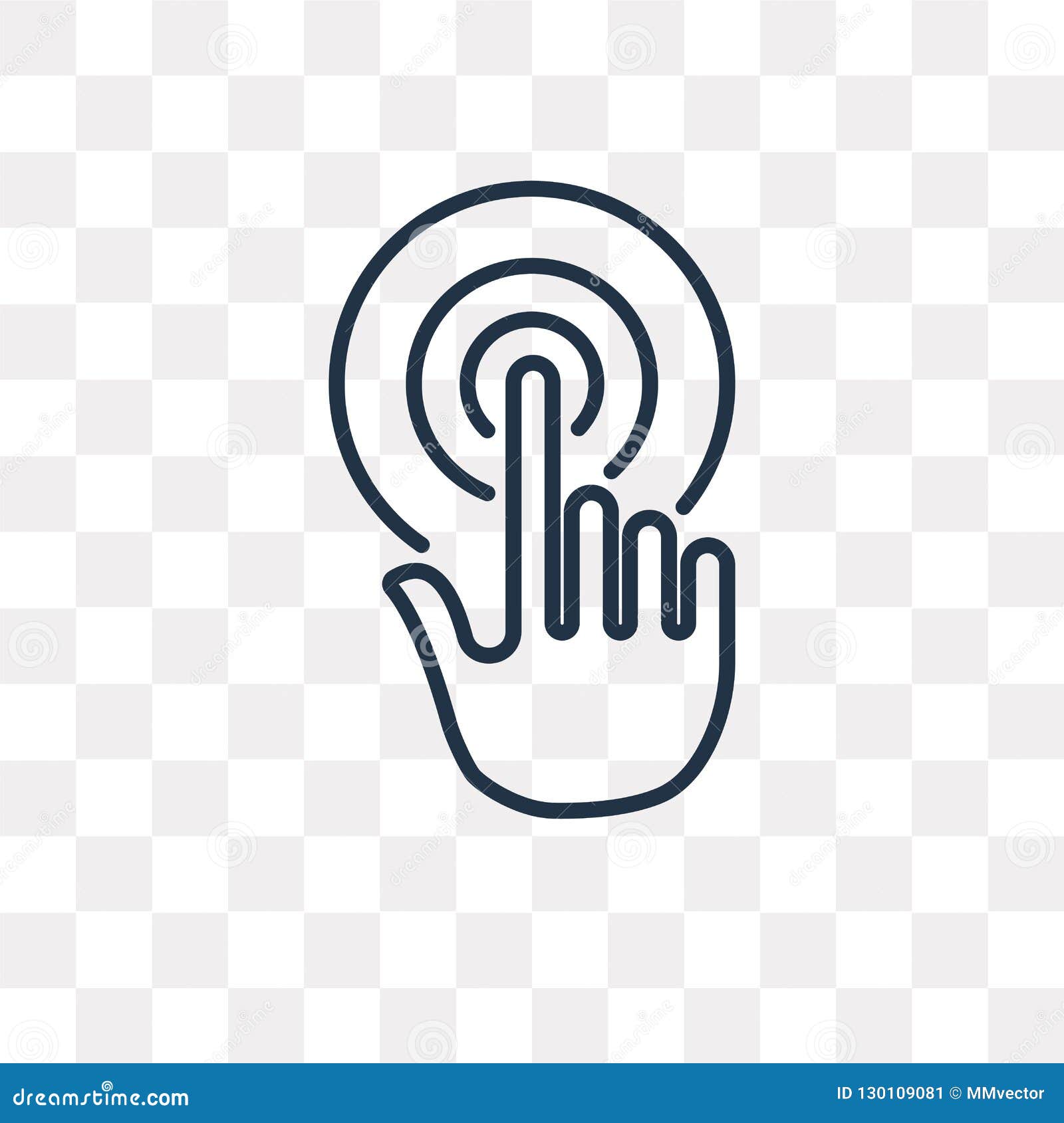 Touch Screen Vector Icon Isolated On Transparent Background, Lin Stock ...