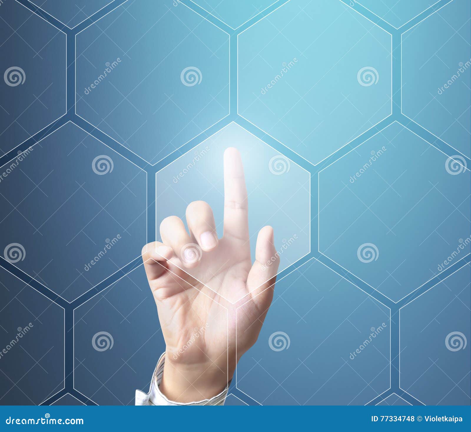Touch Screen Virtual Icon Social Network Stock Illustration ...