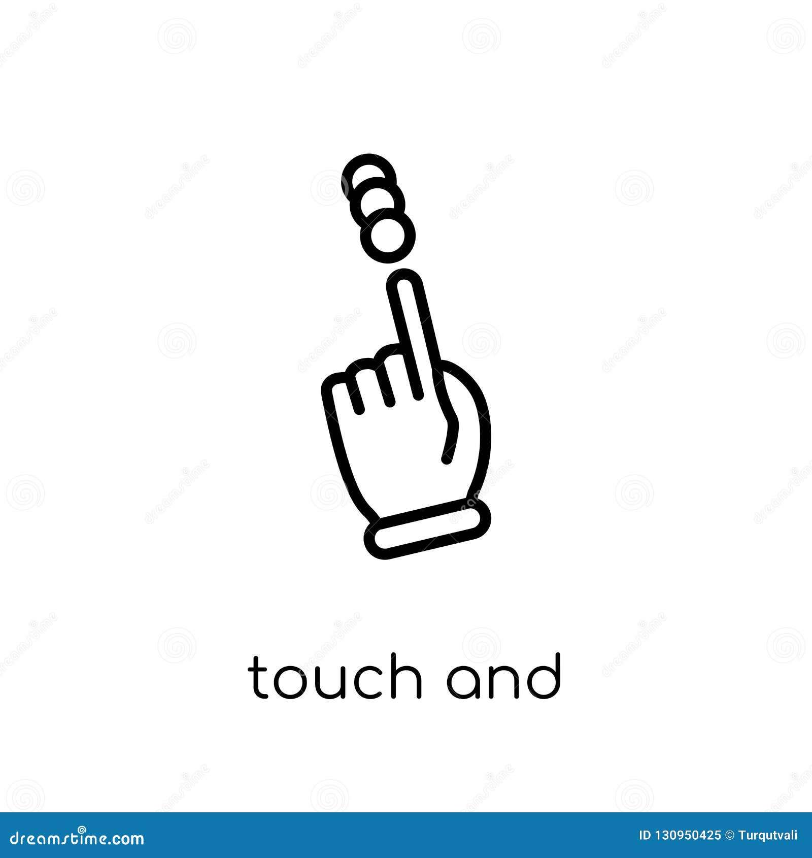 Touch and Scroll Gesture Icon. Trendy Modern Flat Linear Vector Stock ...