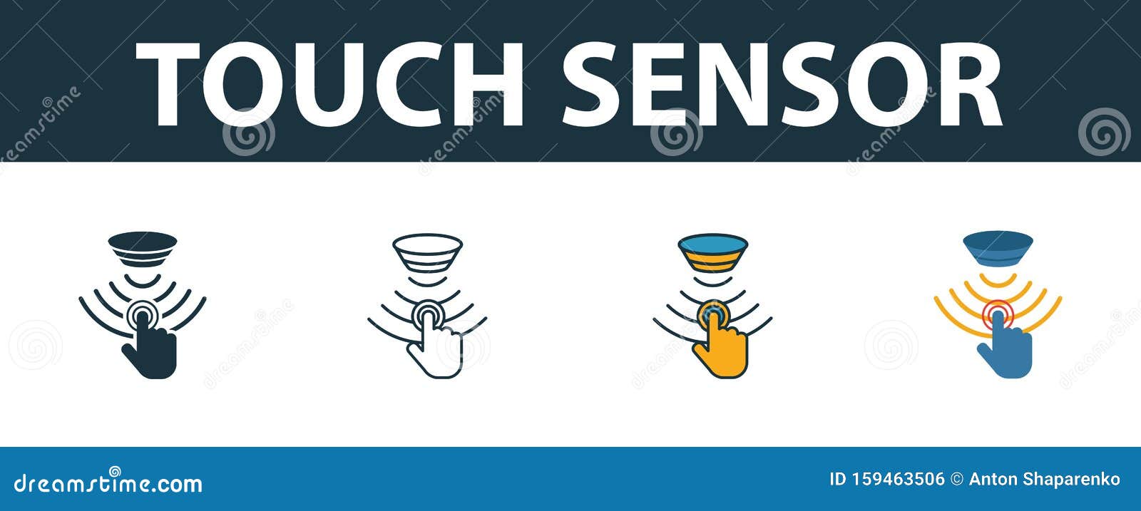 Touch Sensor Icon Set. Premium Symbol in Different Styles from Sensors ...