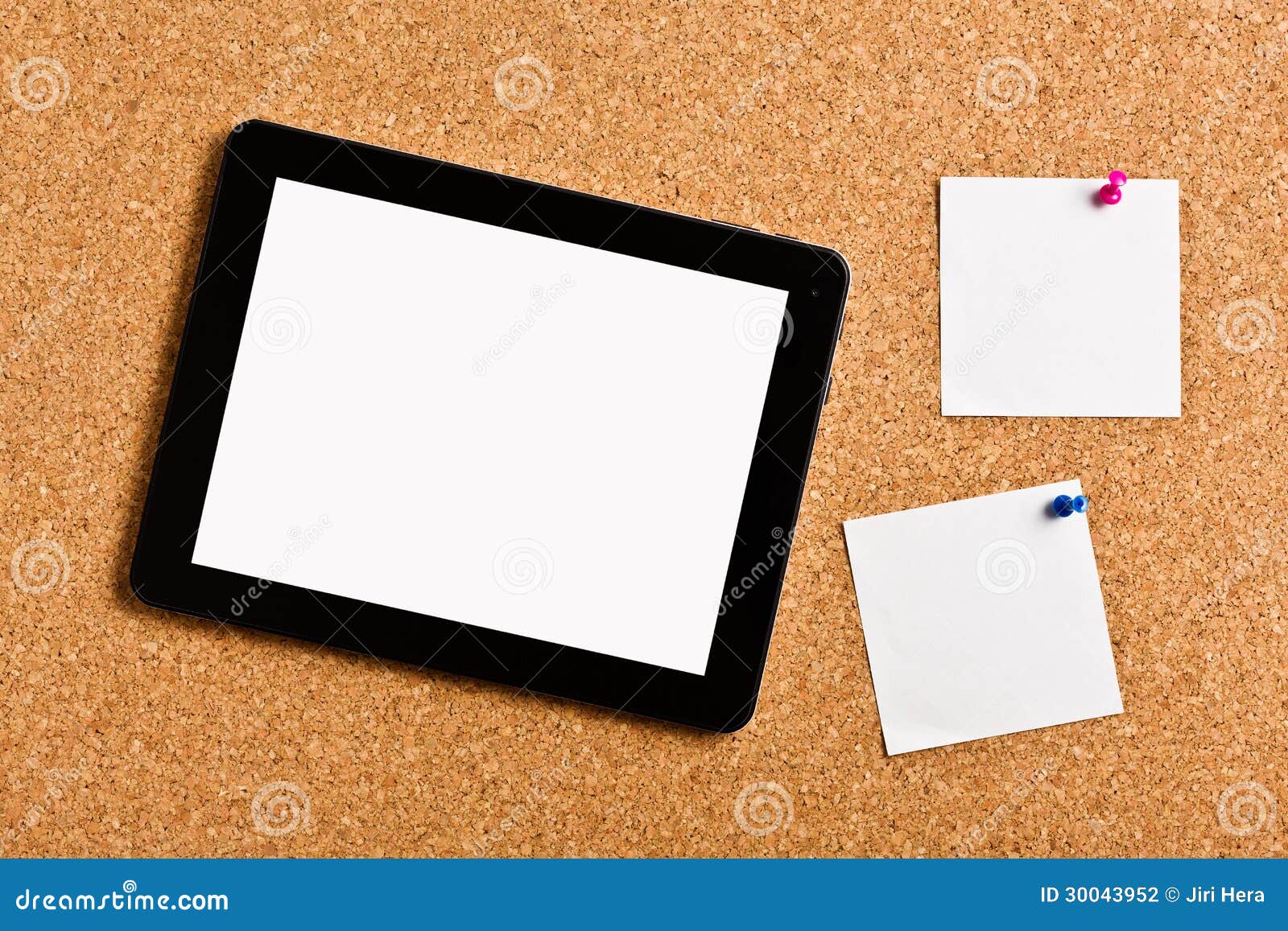 Touch Tablet with Note Papers Stock Photo - Image of laptop ...