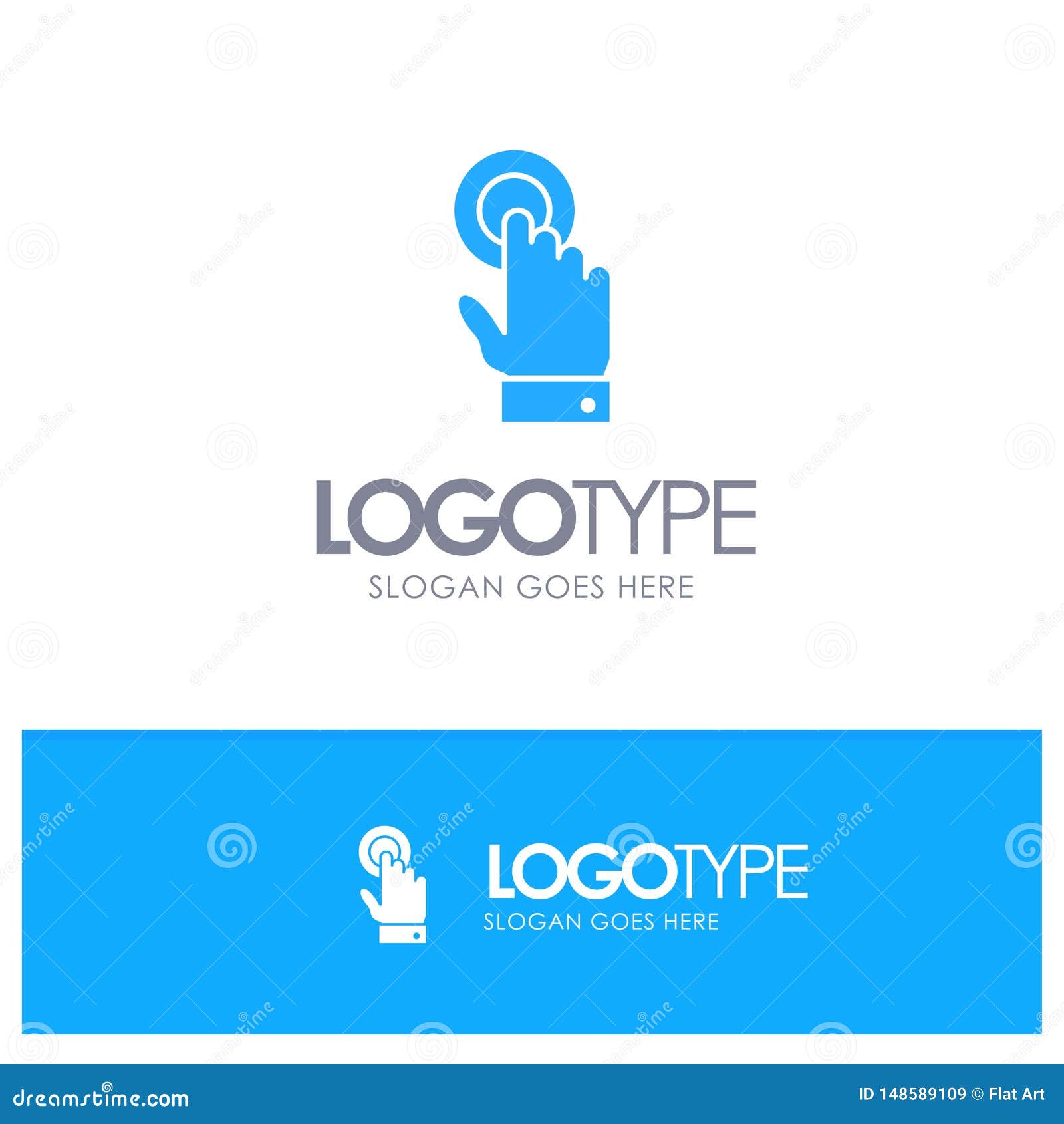 Touch, Touchscreen, Interface, Technology Blue Logo Vector Stock Vector ...