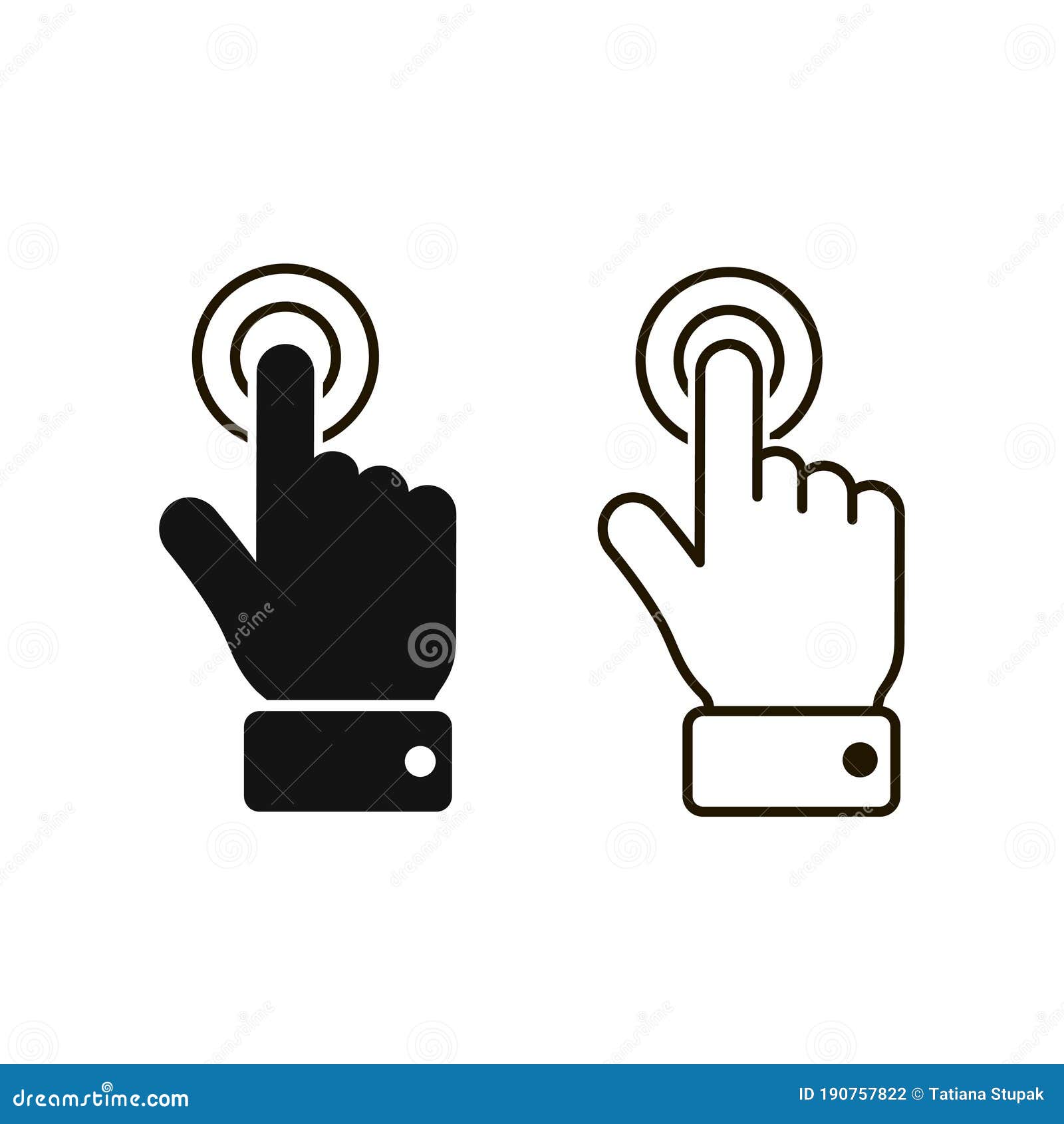 Touch Vector Icon. Isolated Illustration for Graphic and Web Design ...