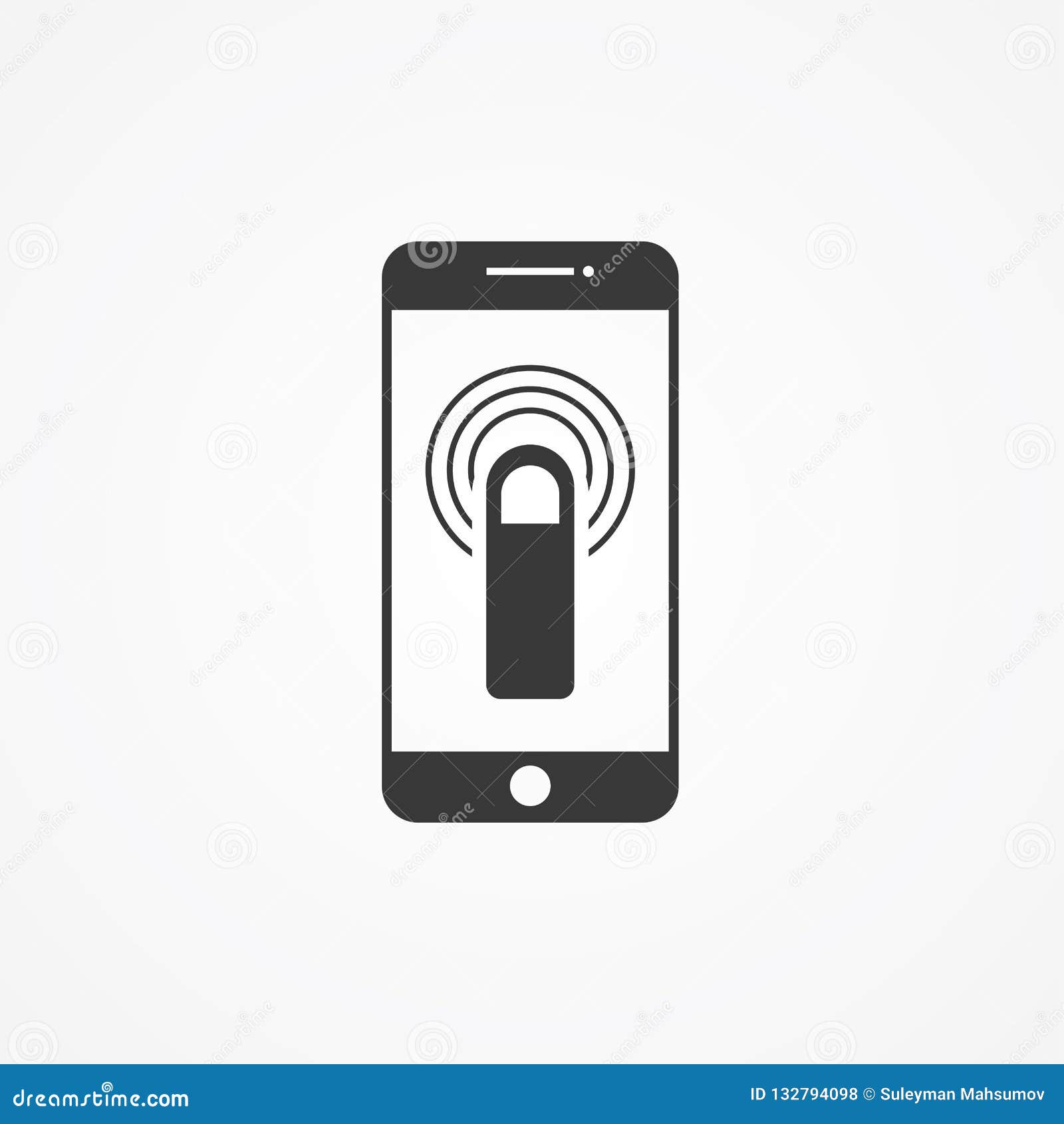 Touch Vector Icon Sign Symbol Stock Vector - Illustration of click ...