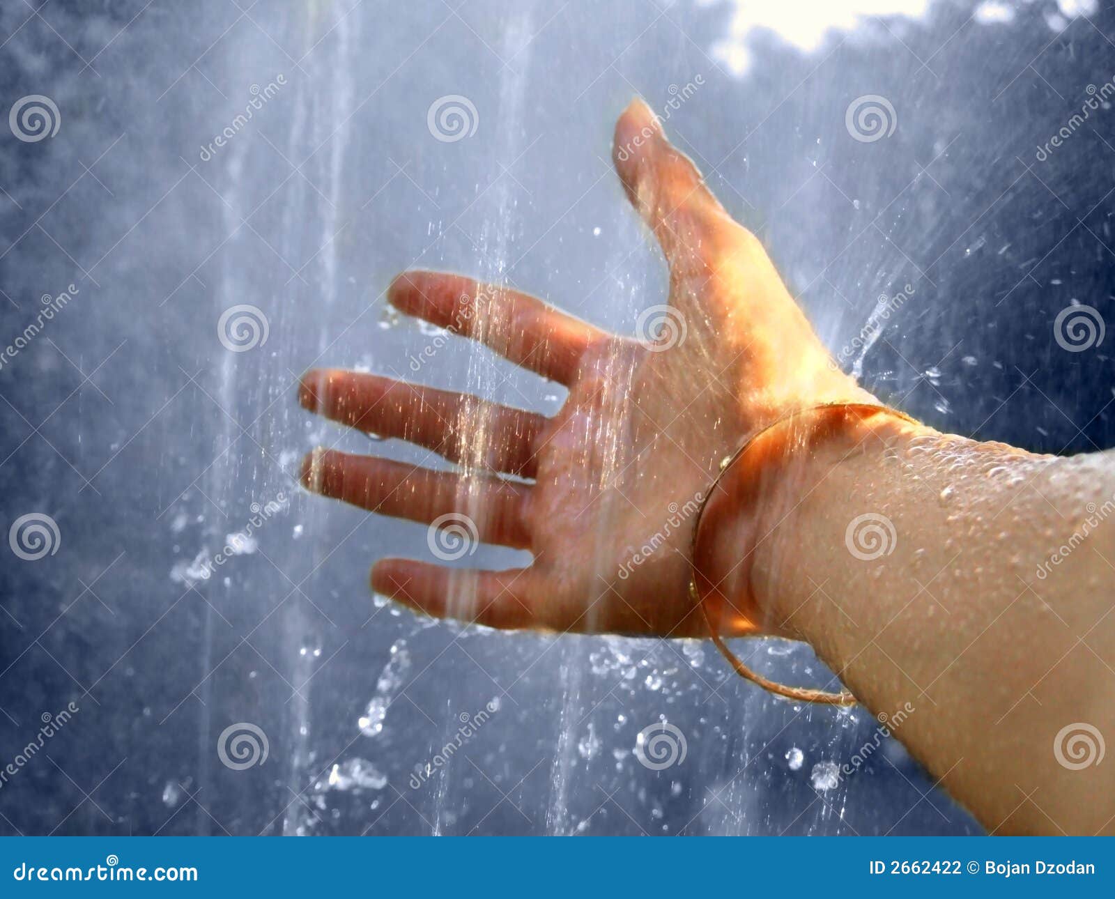 Touch of water stock photo. Image of drops, showering - 2662422