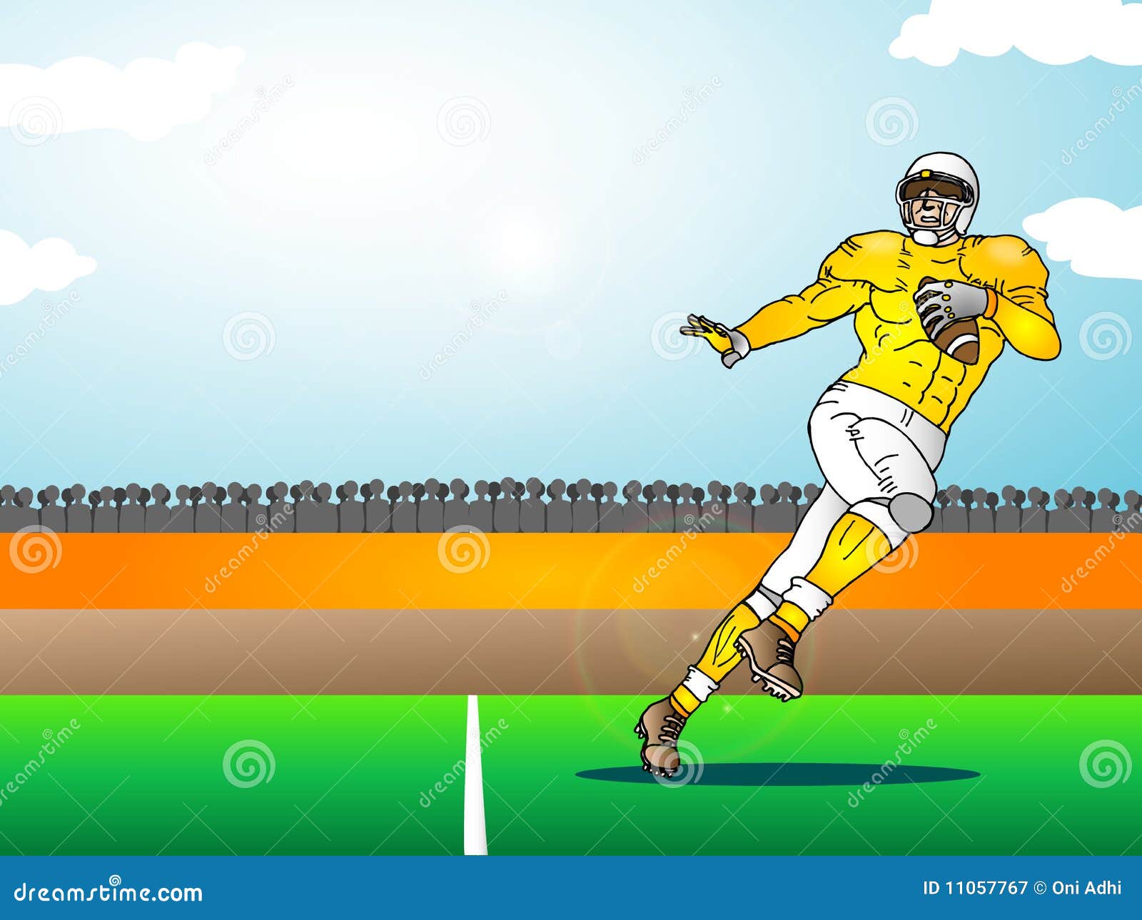 Touchdown!!! stock illustration. Illustration of point - 11057767