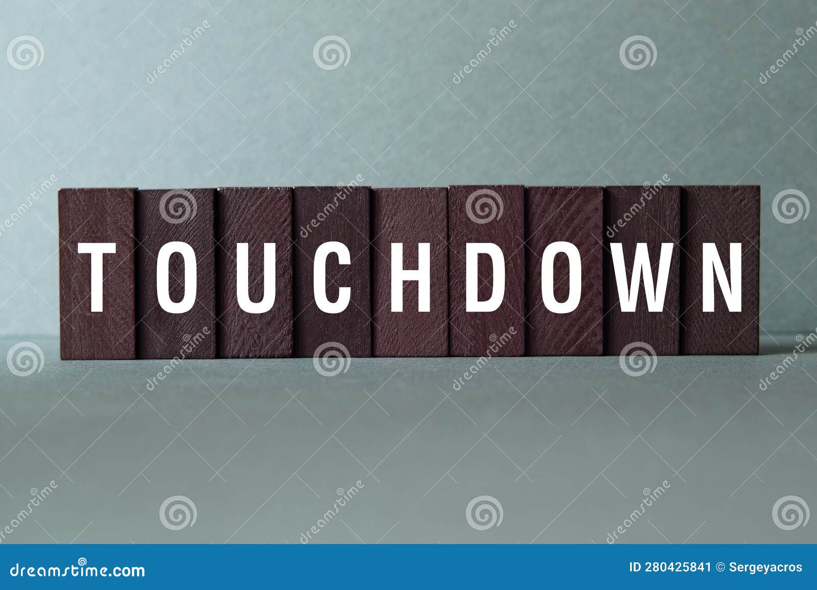 Touchdown - Word Concept on Building Blocks, Text Stock Image - Image ...