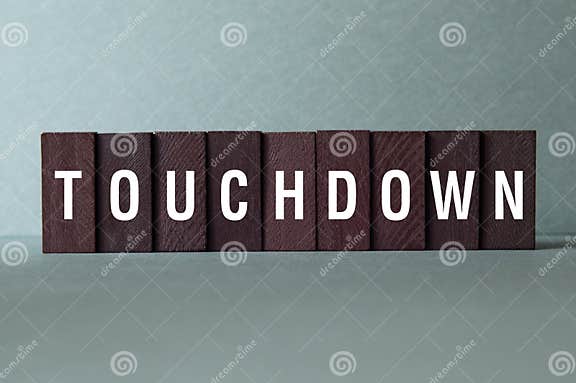 Touchdown - Word Concept on Building Blocks, Text Stock Image - Image ...