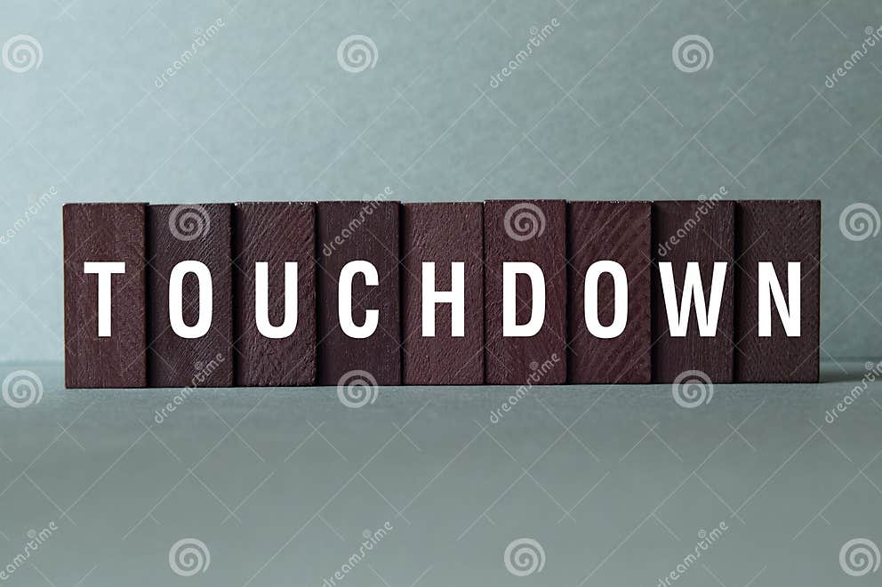 Touchdown - Word Concept on Building Blocks, Text Stock Image - Image ...