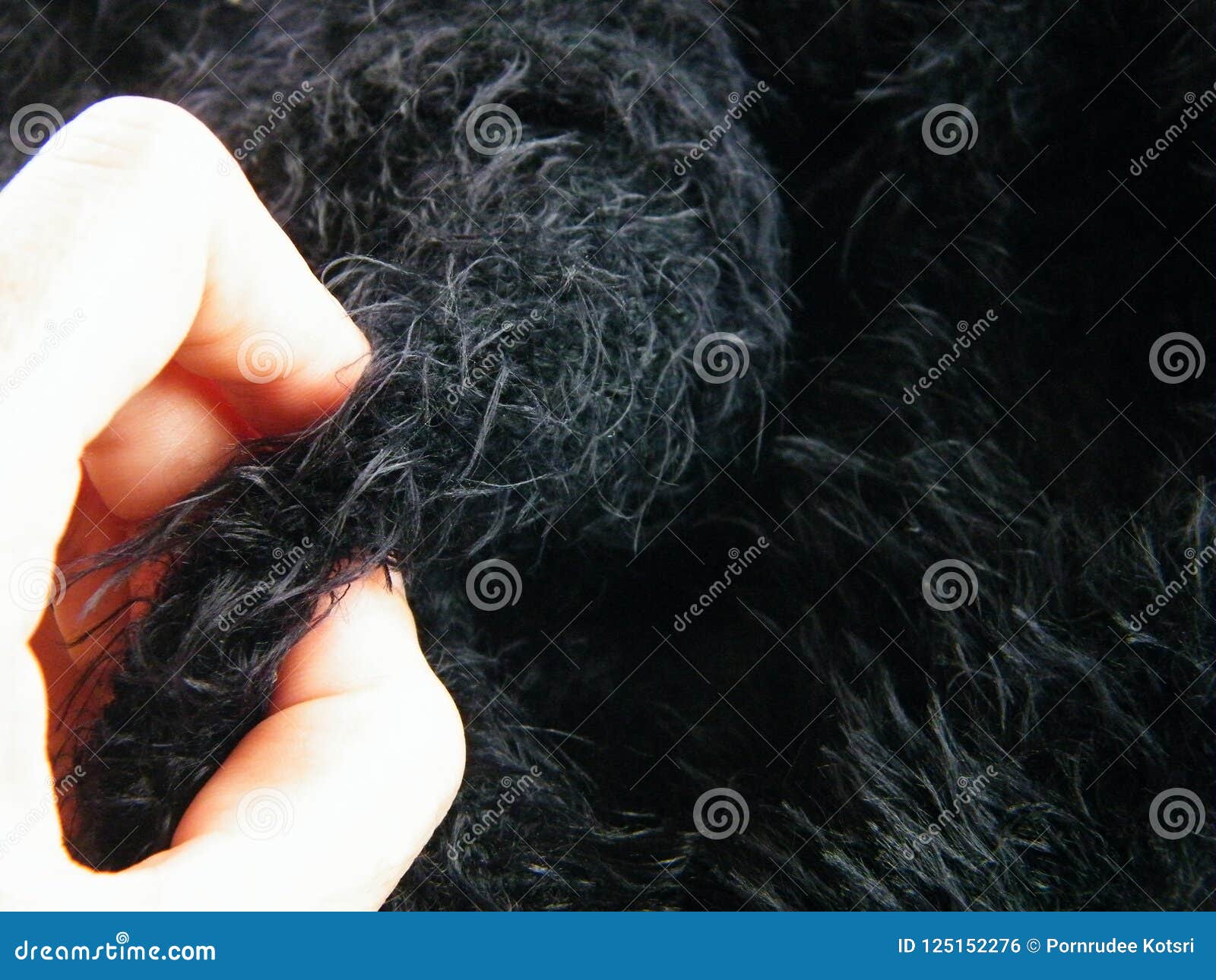 Touching Cloth Imitating Wool Stock Photo - Image of hand, touch: 125152276