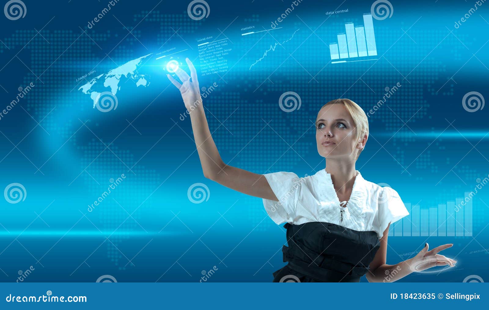 Touching the future stock image. Image of business, interface - 18423635 Touching the future stock image. Image of business, interface - 18423635