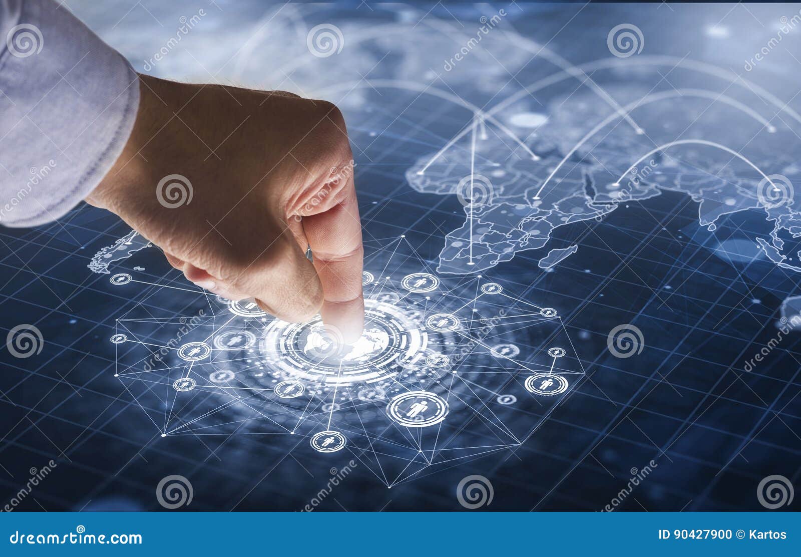 World Connections Map On White Background Royalty-Free Stock Photo ...