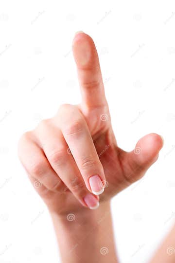 Touching the Glass with Finger Stock Image - Image of concept, idea ...