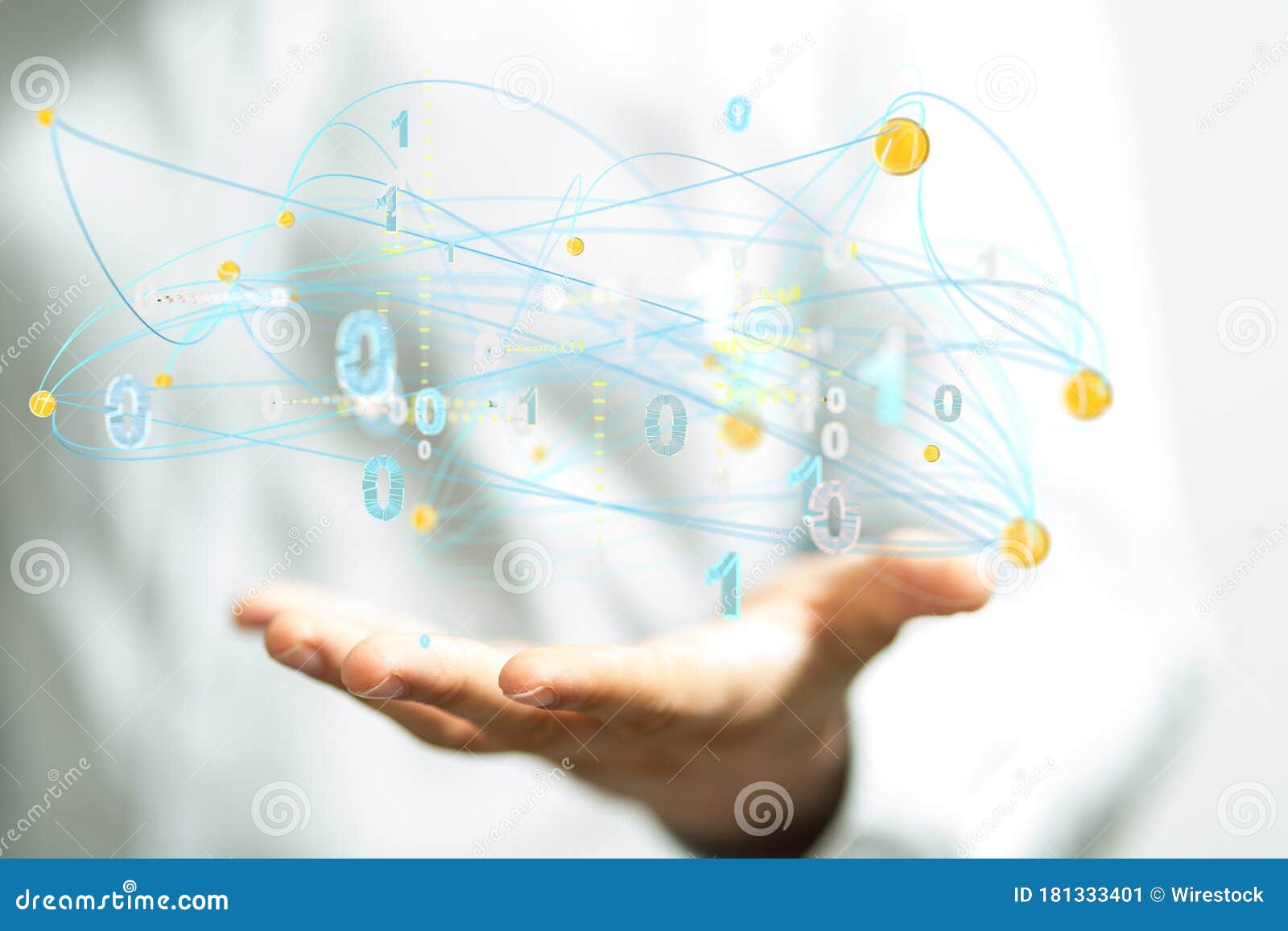 A Touching Global Network and Data Customer Connection Stock Image ...