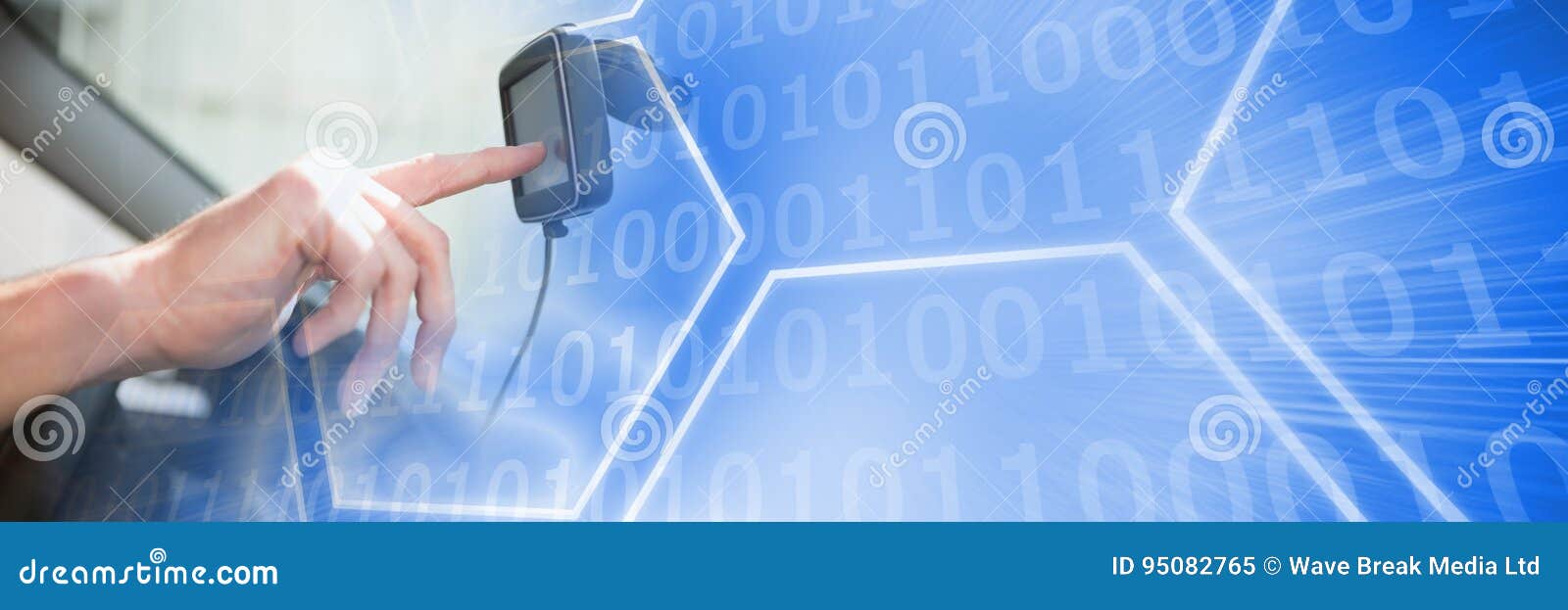 Touching GPS in Car with Transition Effect Stock Image - Image of ...