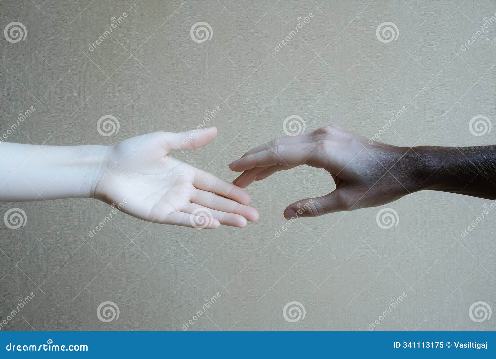 Touching Hands of Unity stock illustration. Illustration of ...