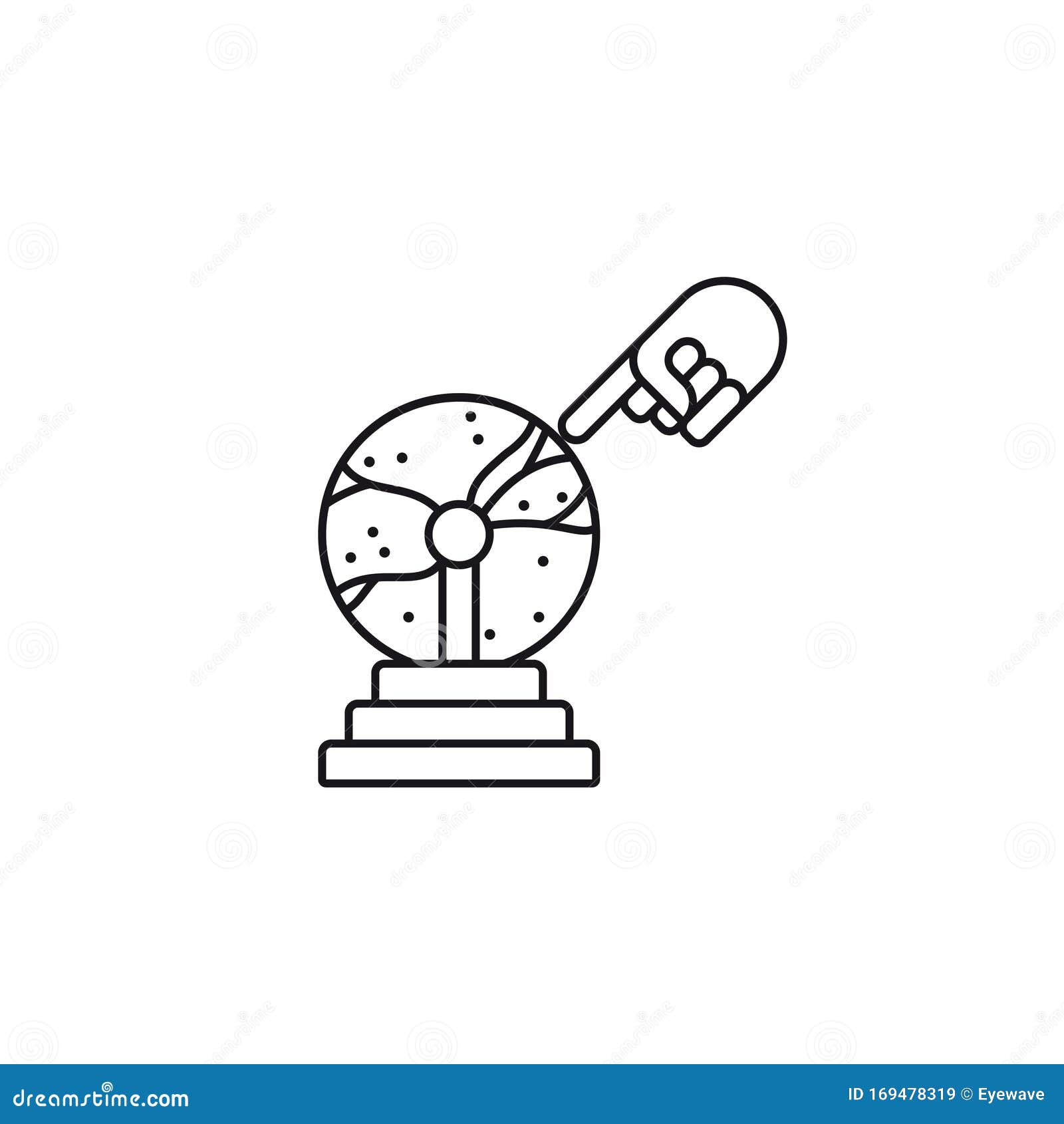 Touching a Plasma Ball Vector Line Icon Stock Vector - Illustration of ... Touching a Plasma Ball Vector Line Icon Stock Vector - Illustration of ...