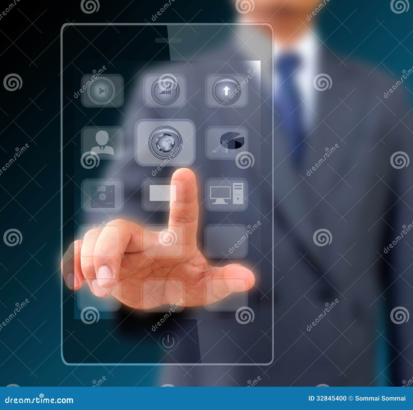 Touching Screen on Modern Mobile Smart Phone Stock Photo - Image of ...