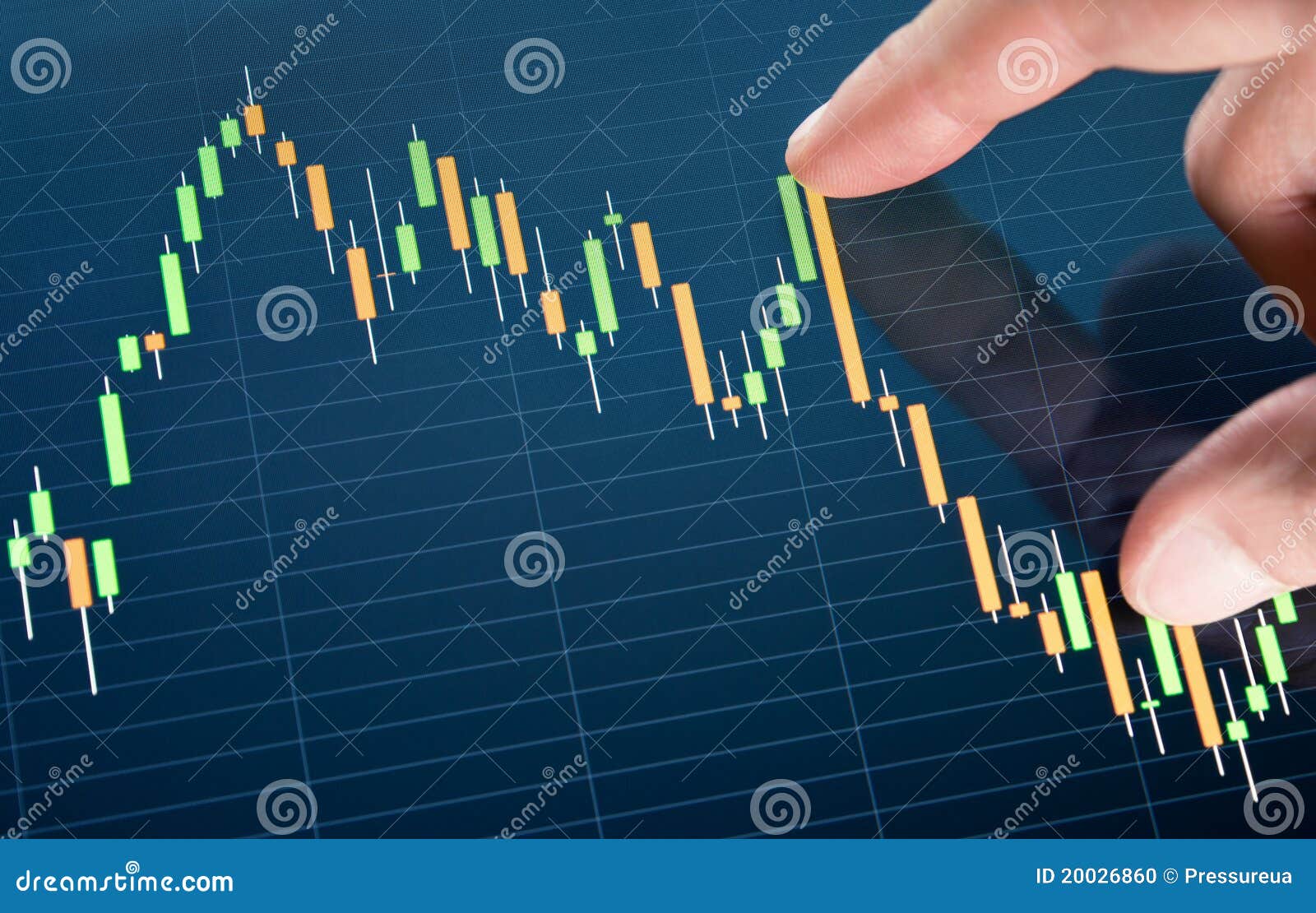Touching Stock Market Chart Stock Photo - Image of candlestick, finance ...