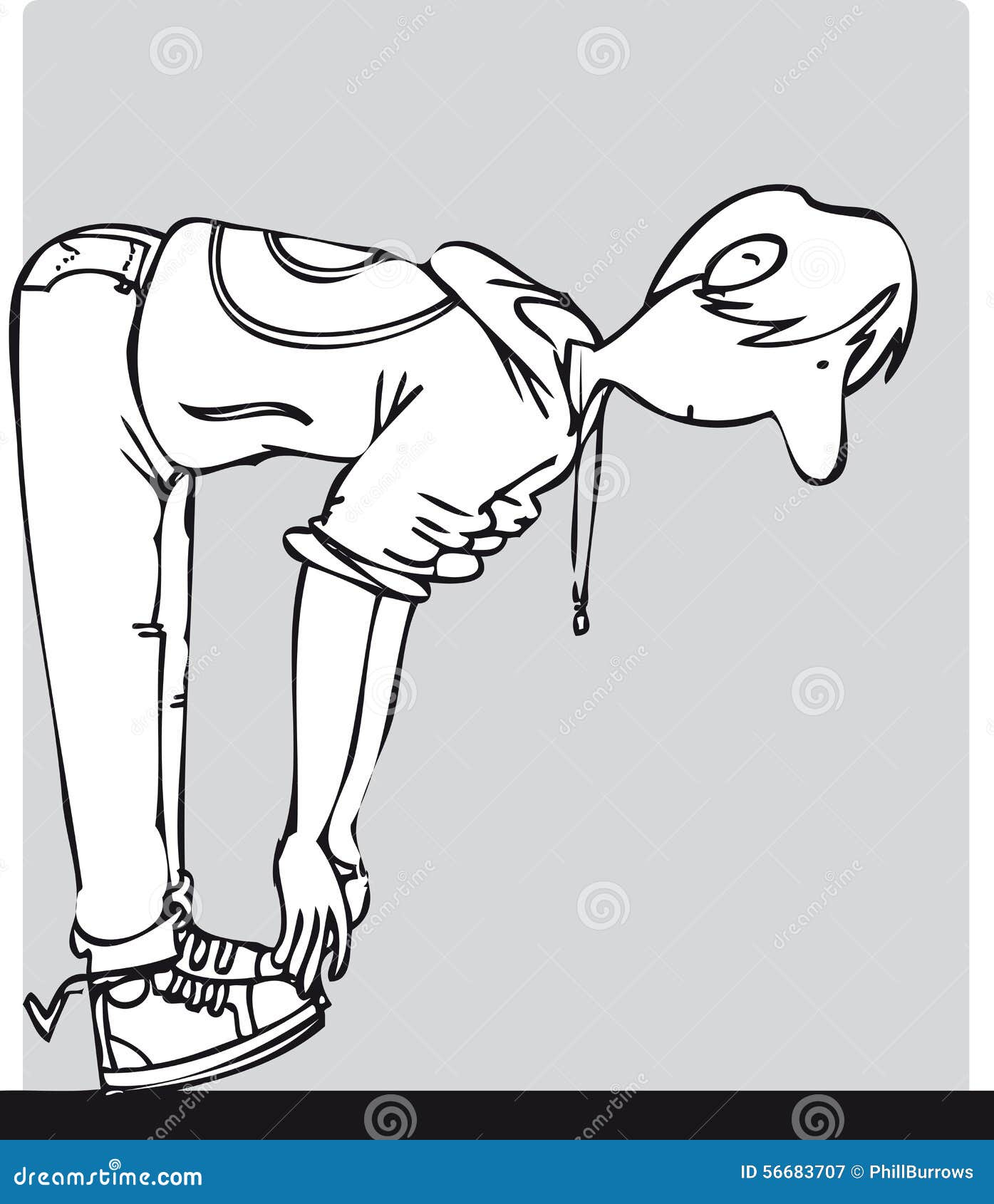 Touching toes stock vector. Illustration of flexible - 56683707