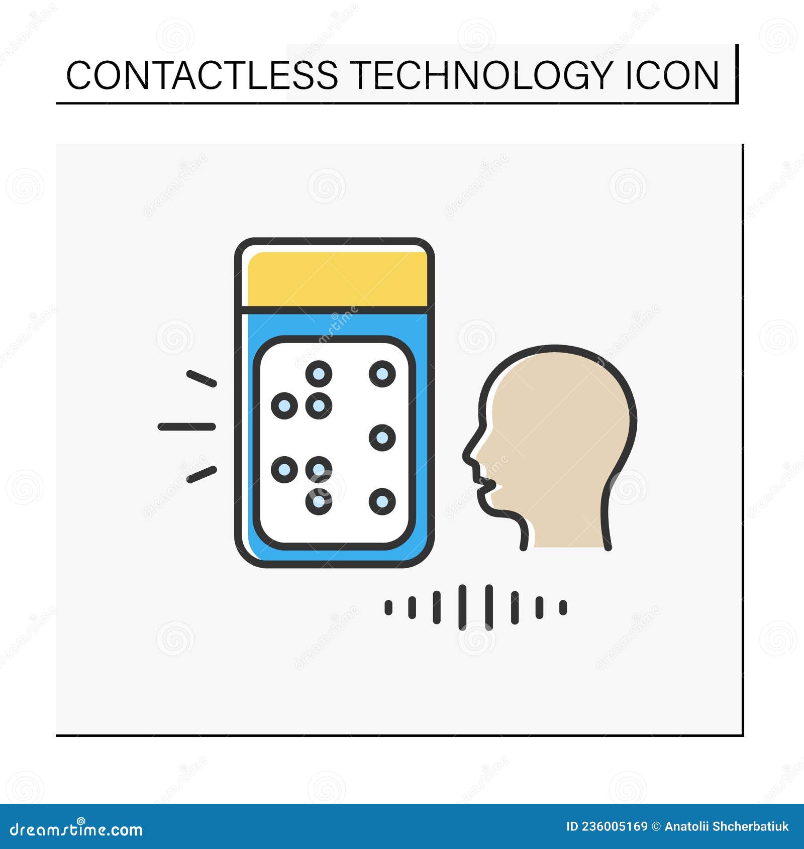 Touchless Control Color Icon Stock Vector - Illustration of quarantine ...