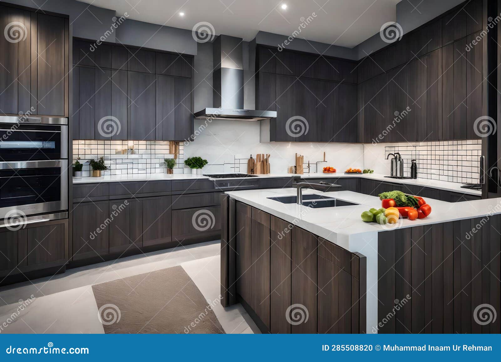 High-tech Modern Kitchen Equipped With Smart Appliances, Touchless ...