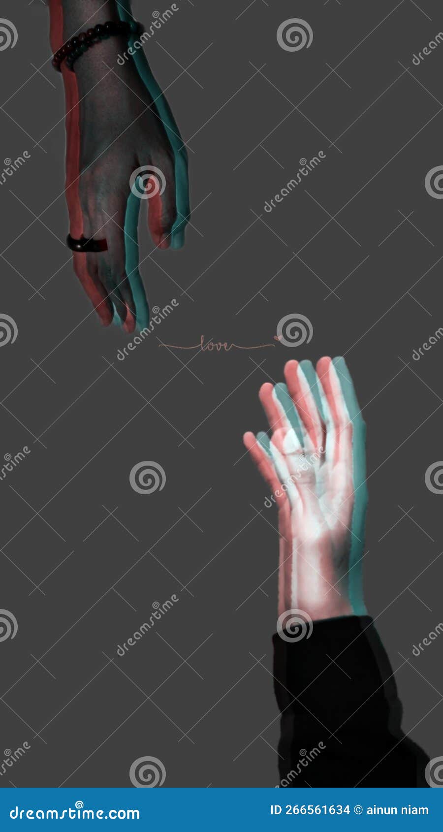 Touchless Love, Long Distance Relationship Stock Illustration ...