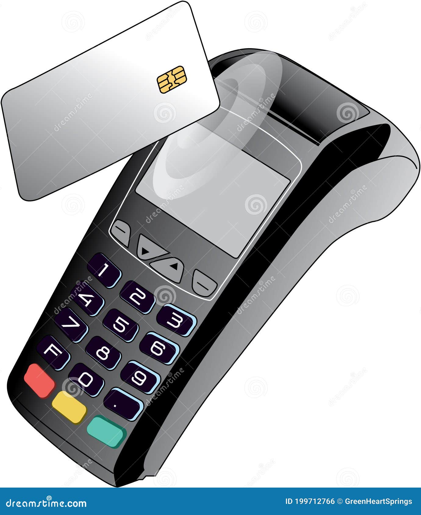 Touchless Payment Device Apple Pay Line Drawing Illustration Stock ...
