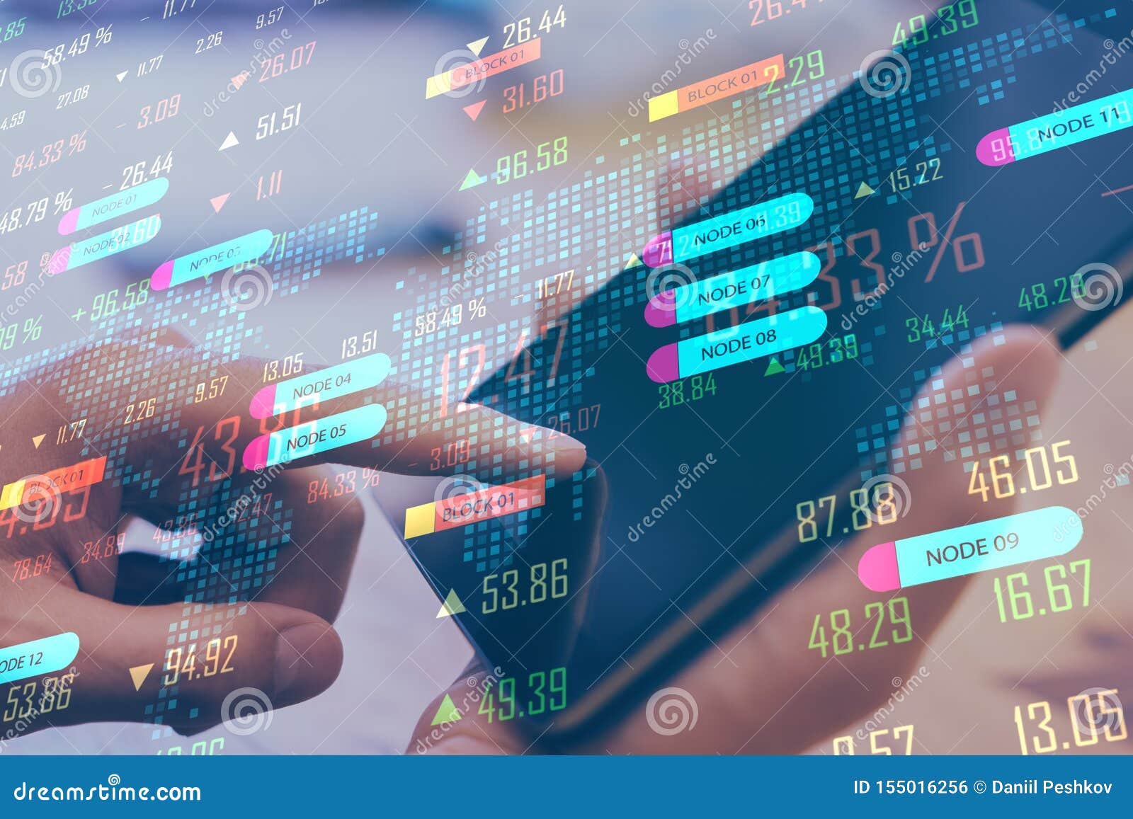 Touchpad with Big Data Interface Stock Photo - Image of digital ...