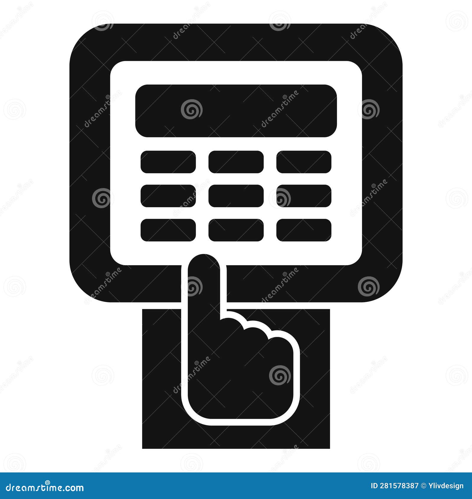 Touchpad Icon For Technology Use Cartoon Vector | CartoonDealer.com ...