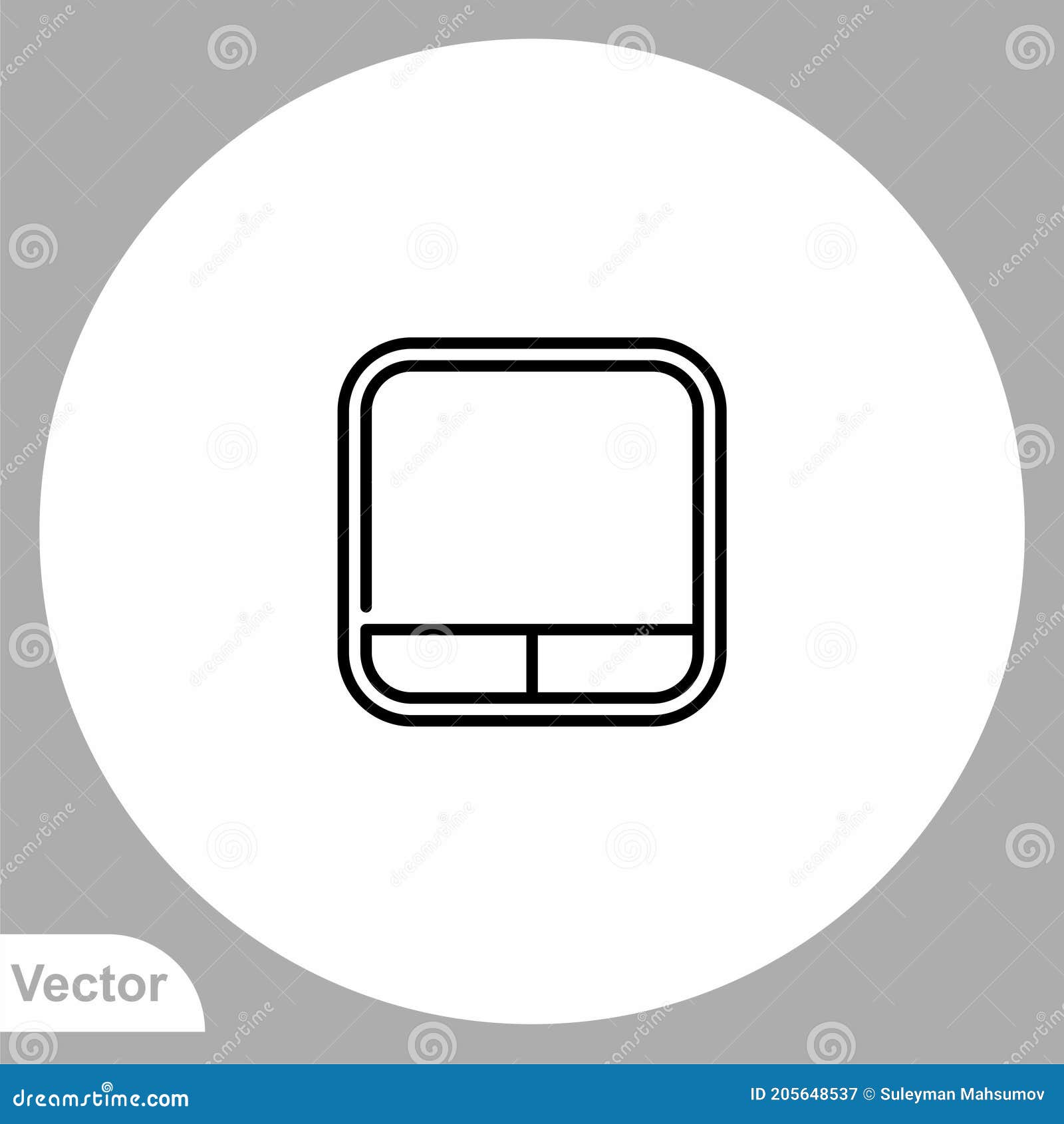 Touchpad Vector Icon Sign Symbol Stock Vector - Illustration of line ...