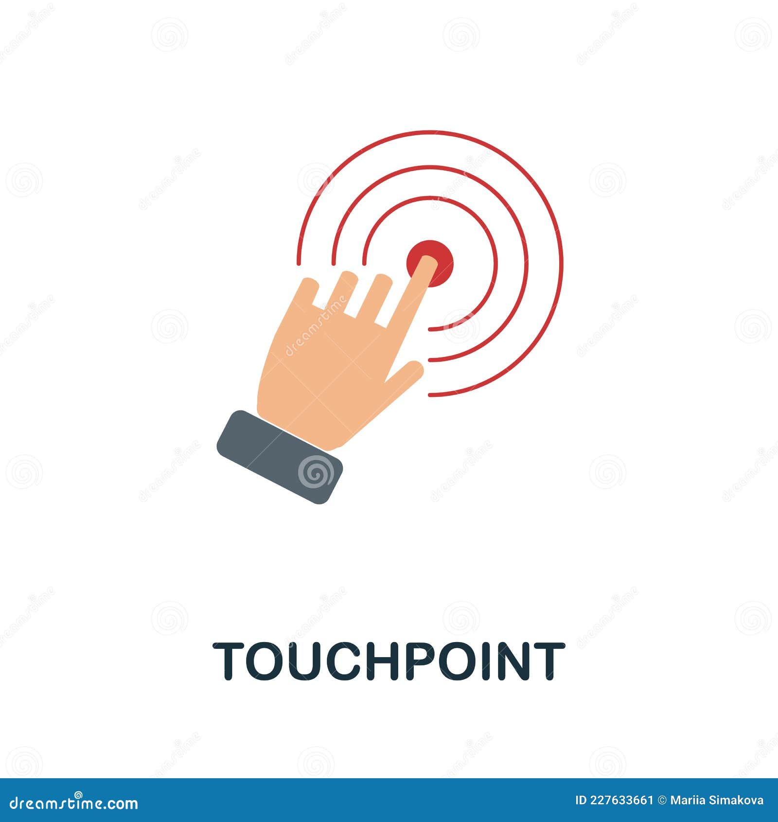 Touchpoint Flat Icon. Colored Sign from Customer Service Collection ...