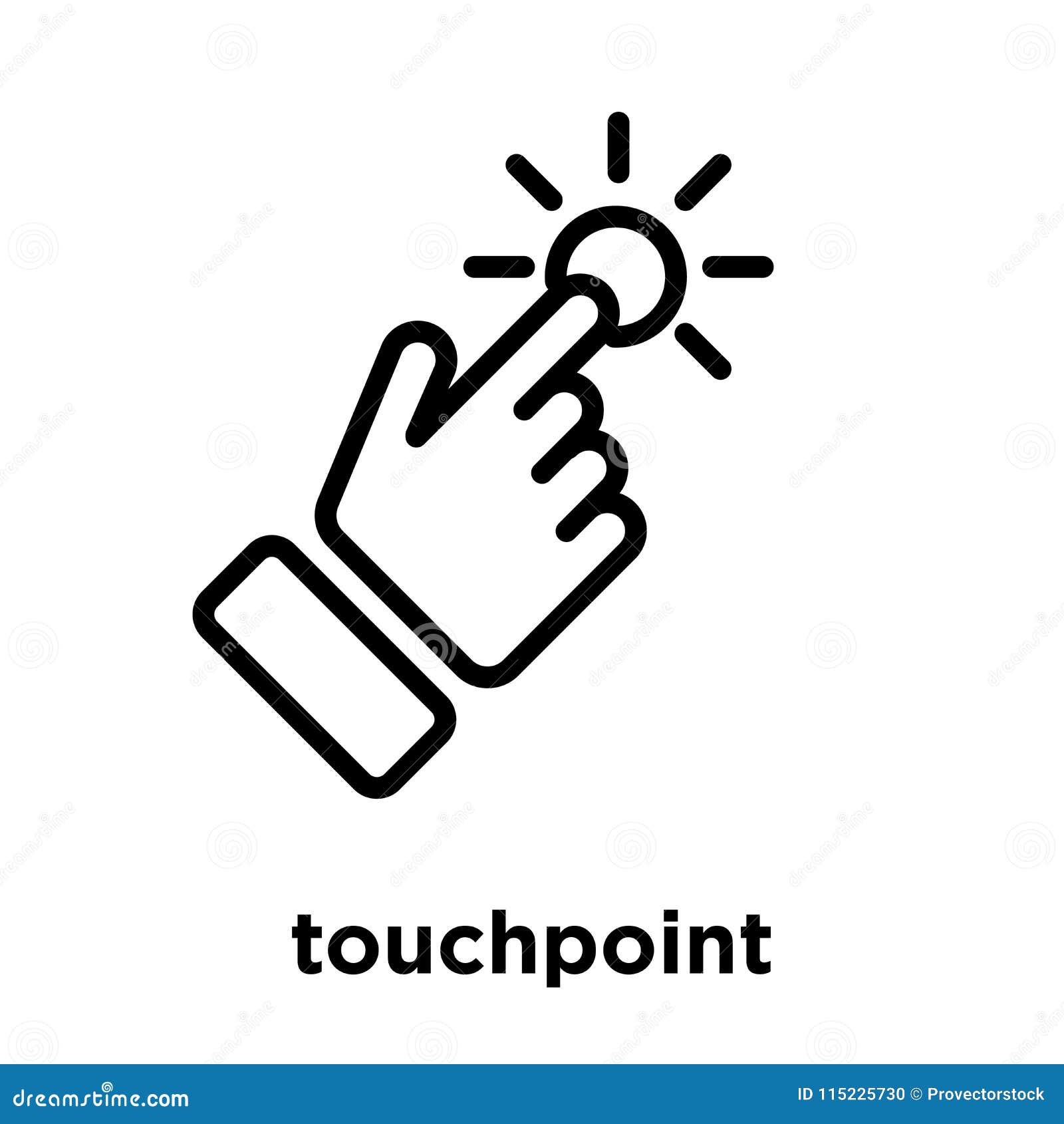 Touchpoint Icon Isolated on White Background Stock Illustration ...