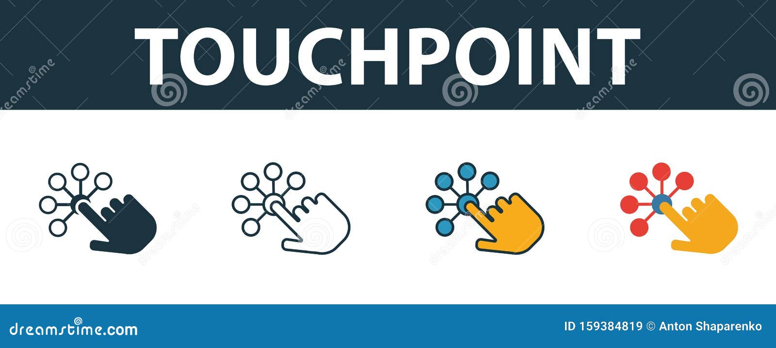 Touchpoint Icon Set. Premium Symbol in Different Styles from Customer ...