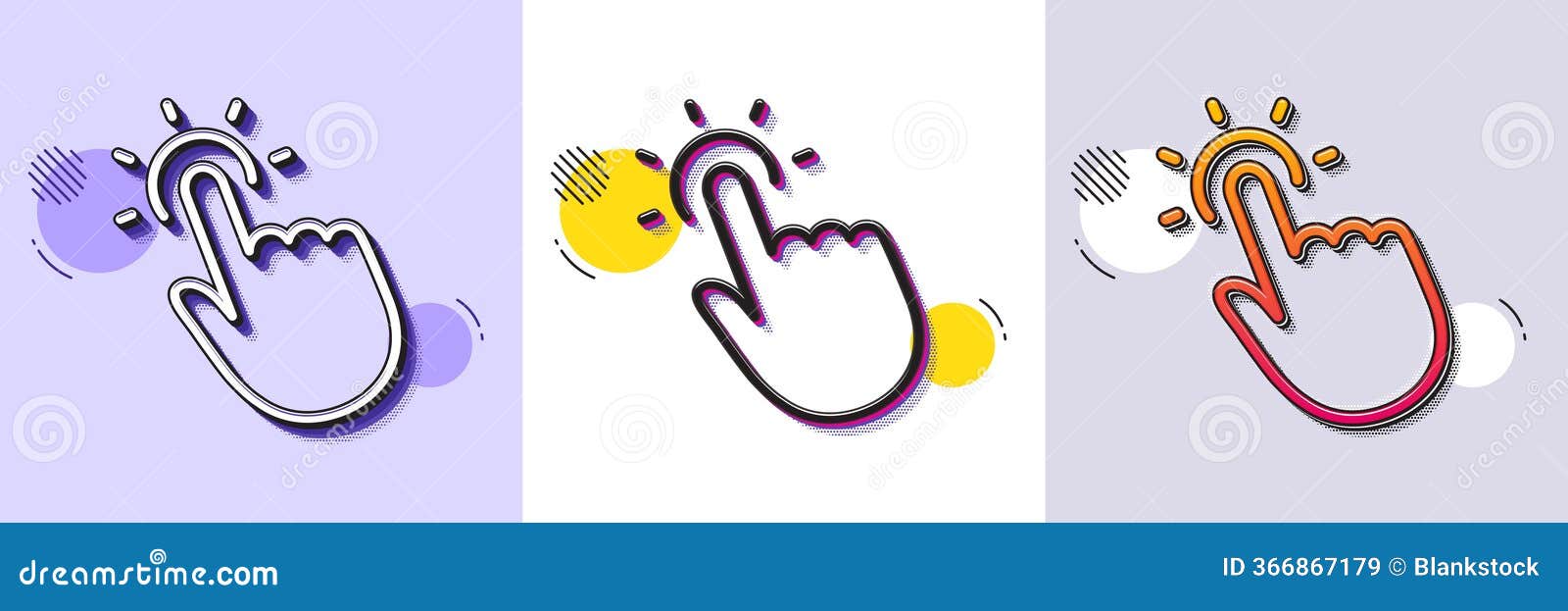 Touchpoint Line Icon. Click Here Sign. Neon Light Speech Bubble. Vector ...