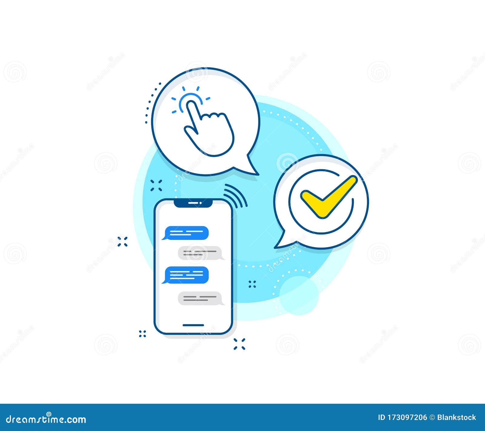 Touchpoint Line Icon. Click Here Sign. Vector Stock Vector ...