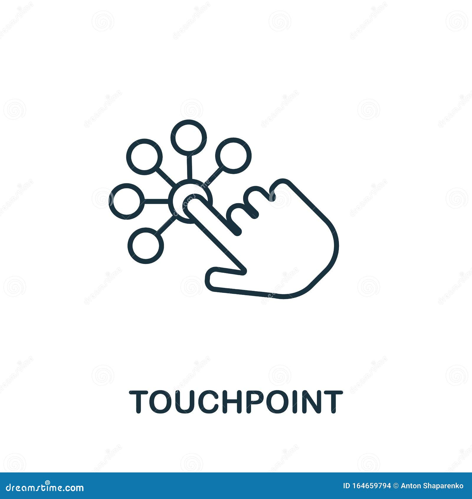Touchpoint Outline Icon. Thin Line Concept Element from Customer ...