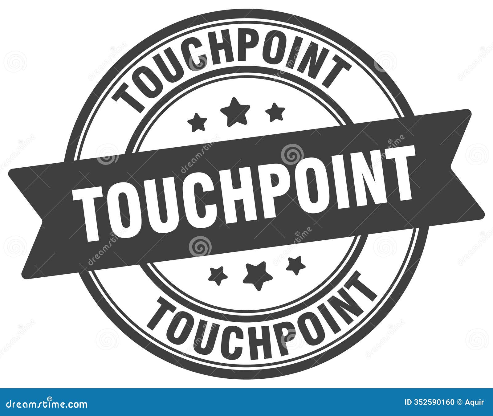 Touchpoint Stamp. Touchpoint Label on Transparent Background. Round ...