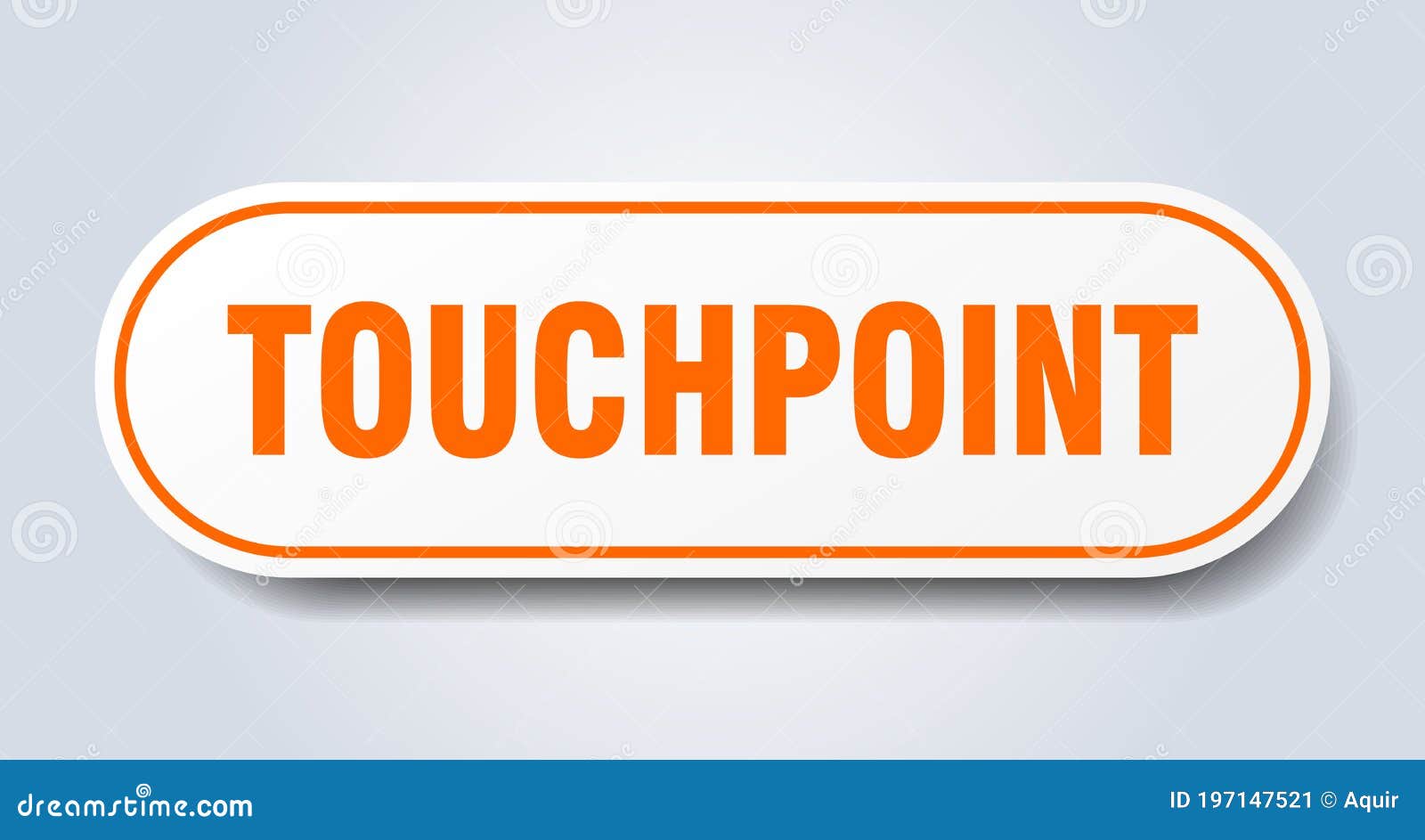 Touchpoint sticker. stock vector. Illustration of vector - 197147521