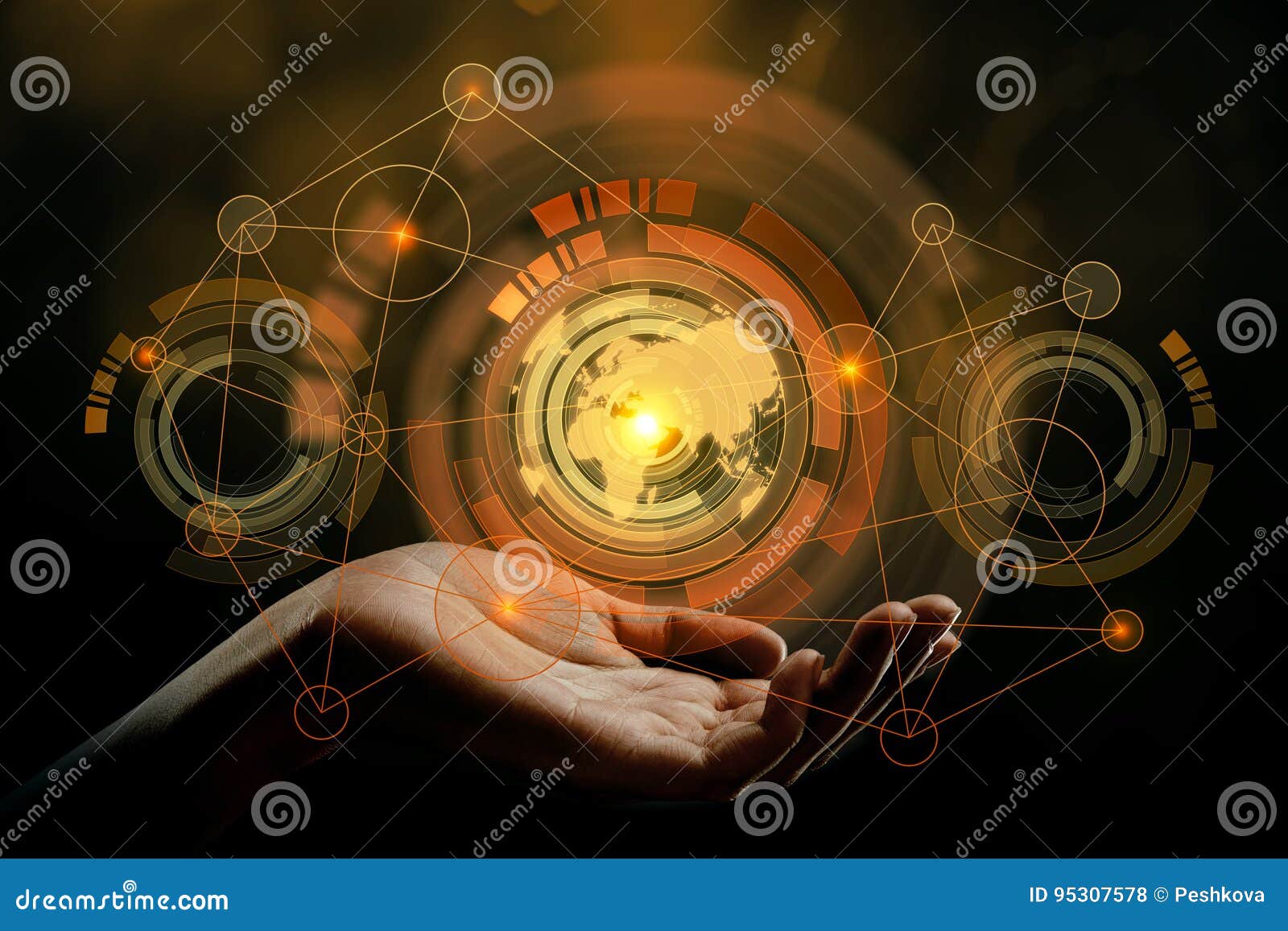 Touchscreen concept stock illustration. Illustration of concept - 95307578