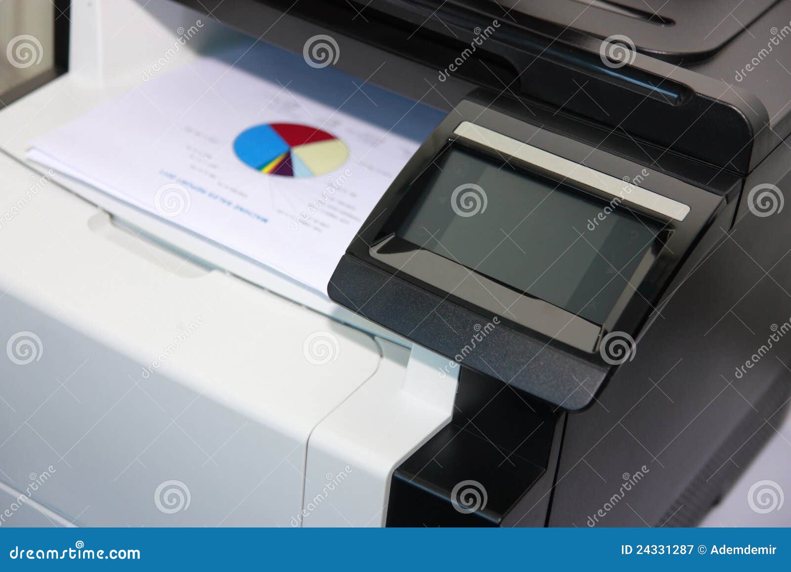 Touchscreen Control Panel of Modern Printer Stock Image - Image of ...