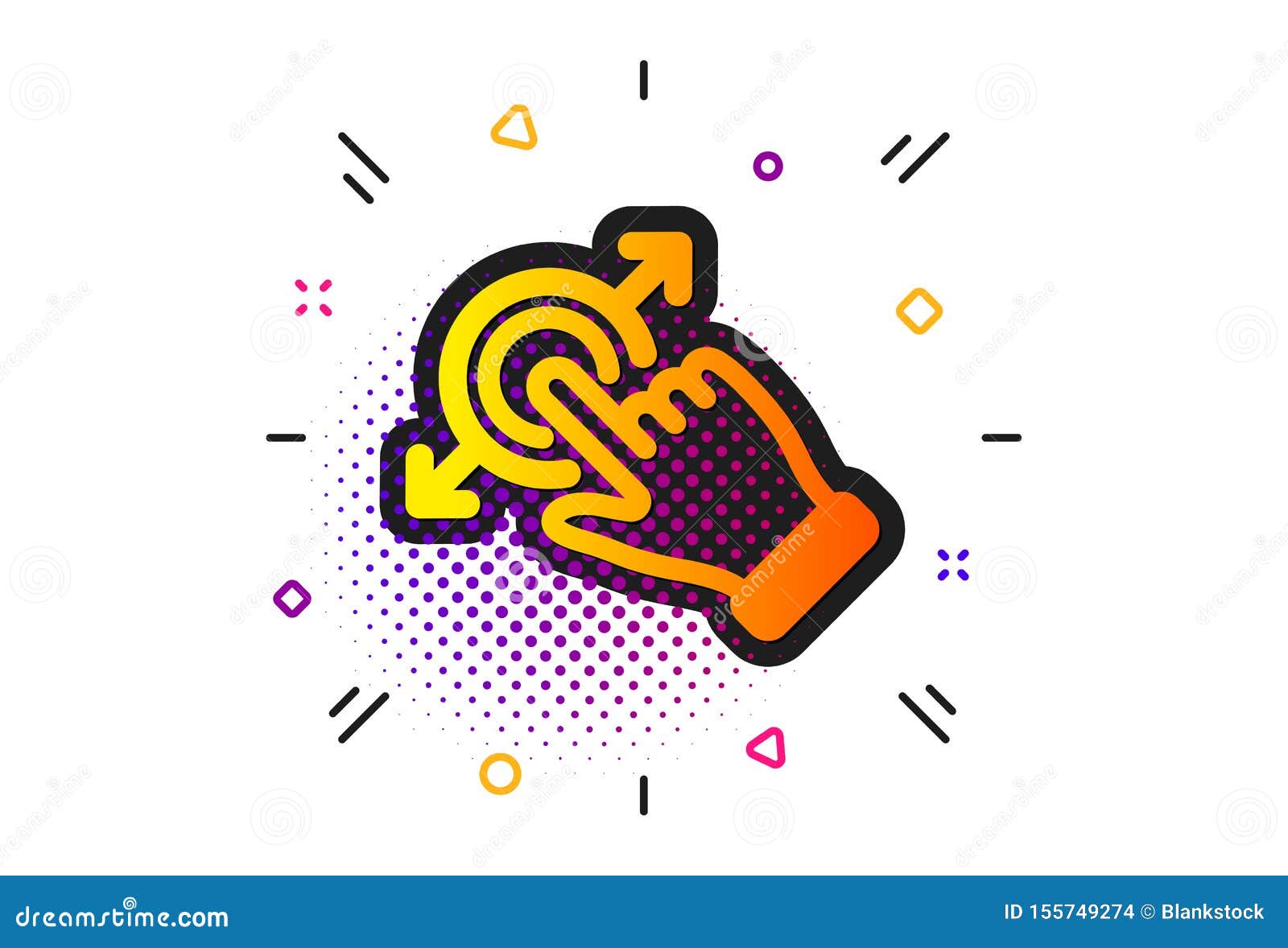 Touchscreen Gesture Icon. Drag and Drop Arrow Sign. Swipe Action ...