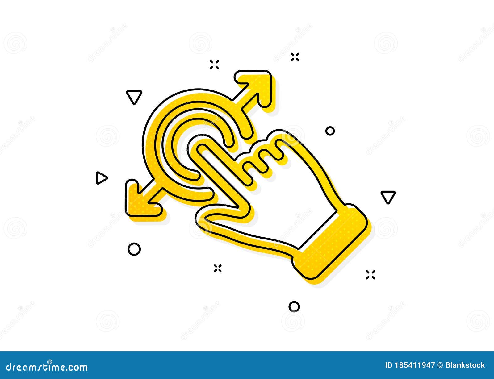 Touchscreen Gesture Icon. Drag and Drop Arrow Sign. Swipe Action ...