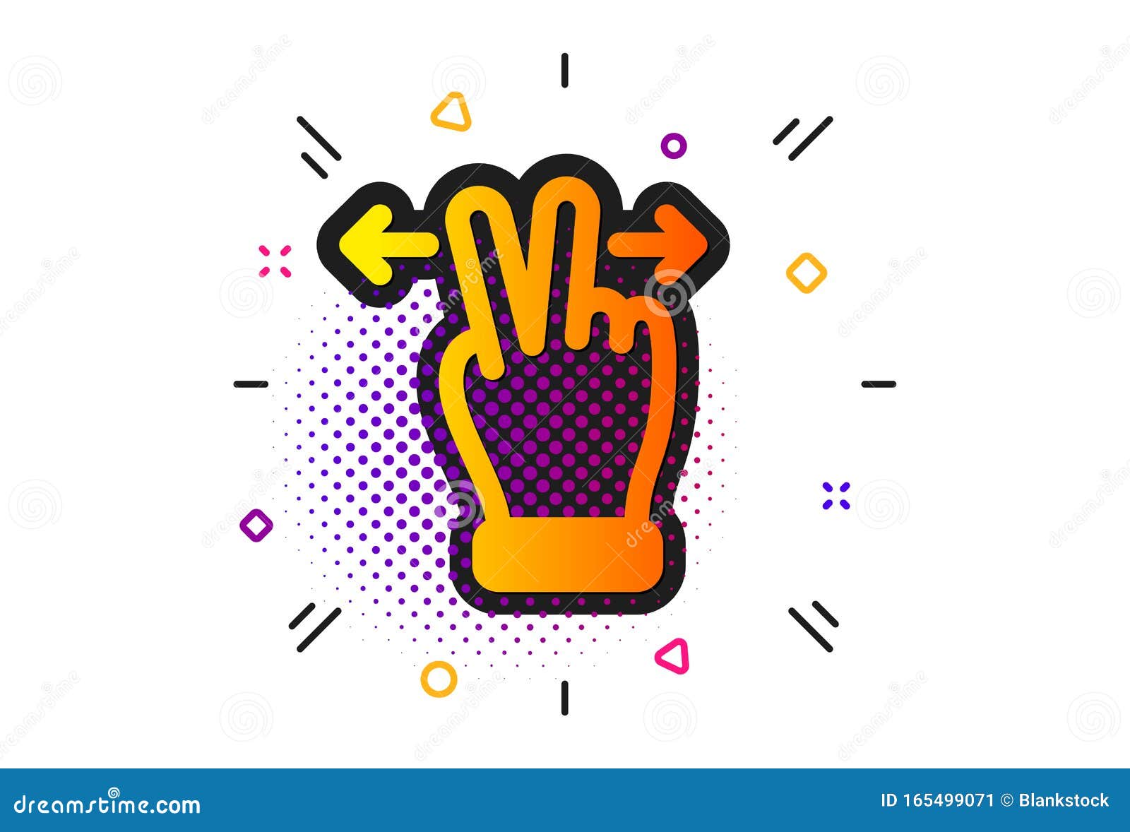 Touchscreen Gesture Icon. Slide Arrow Sign. Swipe Action. Vector Stock ...