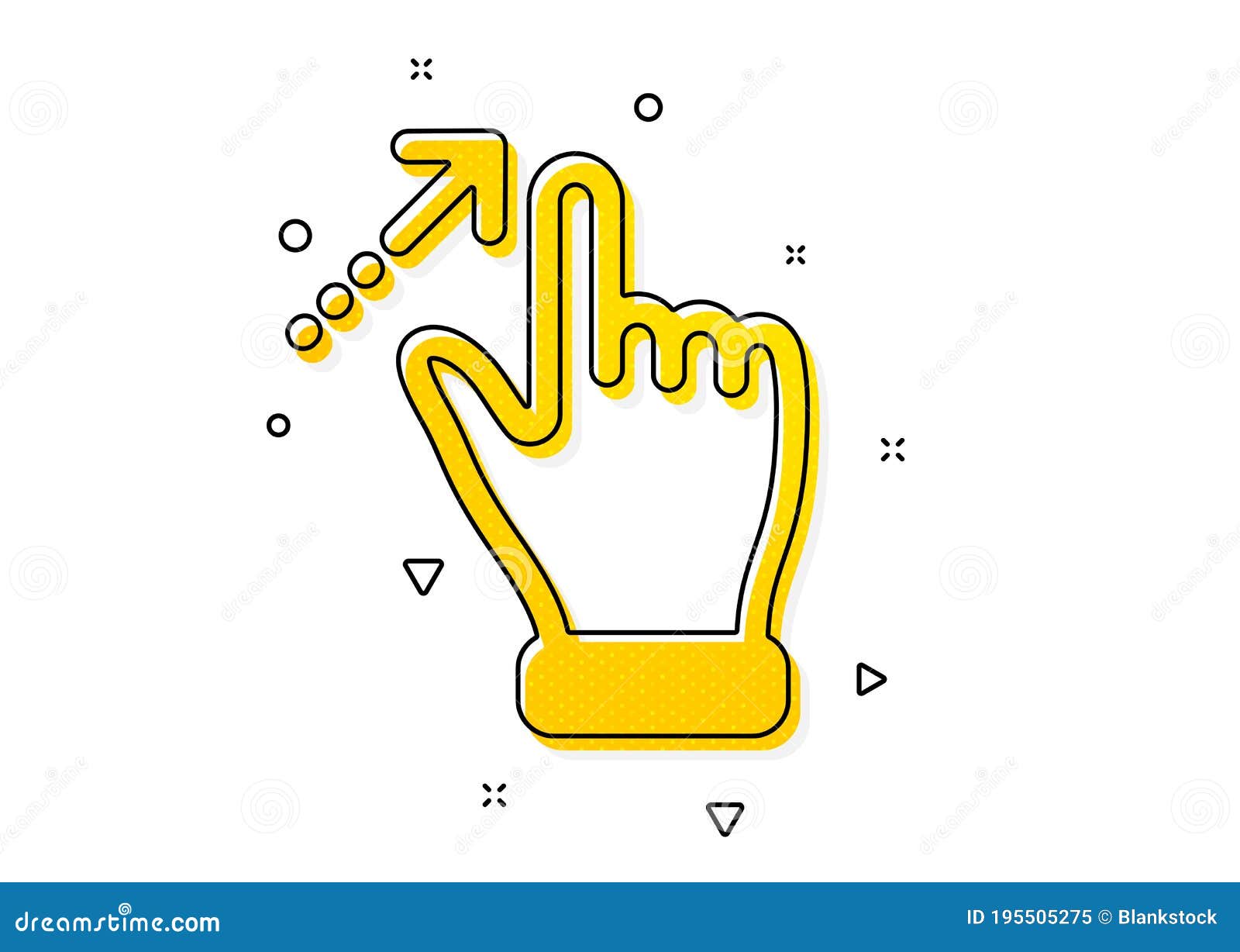 Touchscreen Gesture Icon. Slide Arrow Sign. Swipe Action. Vector Stock ...