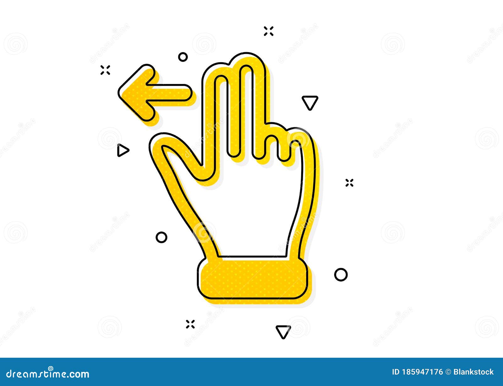 Touchscreen Gesture Icon. Slide Left Arrow Sign. Swipe Action. Vector ...