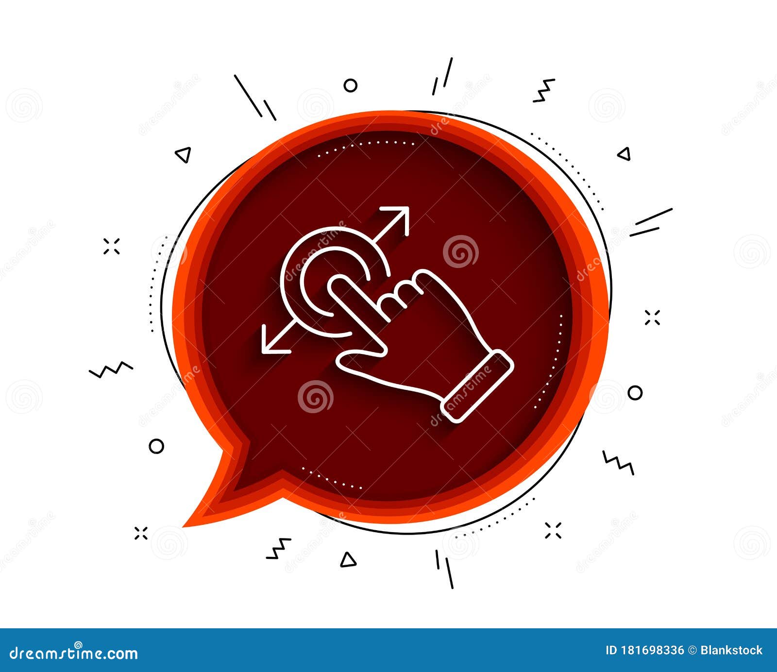 Touchscreen Gesture Line Icon. Drag and Drop Arrow Sign. Swipe Action ...