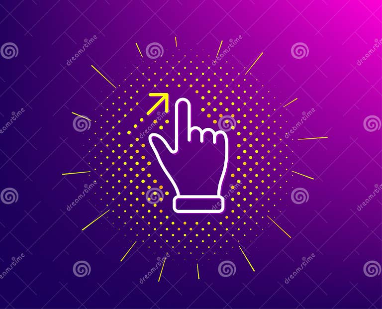 Touchscreen Gesture Line Icon. Slide Arrow Sign. Swipe Action. Vector Stock Vector ...